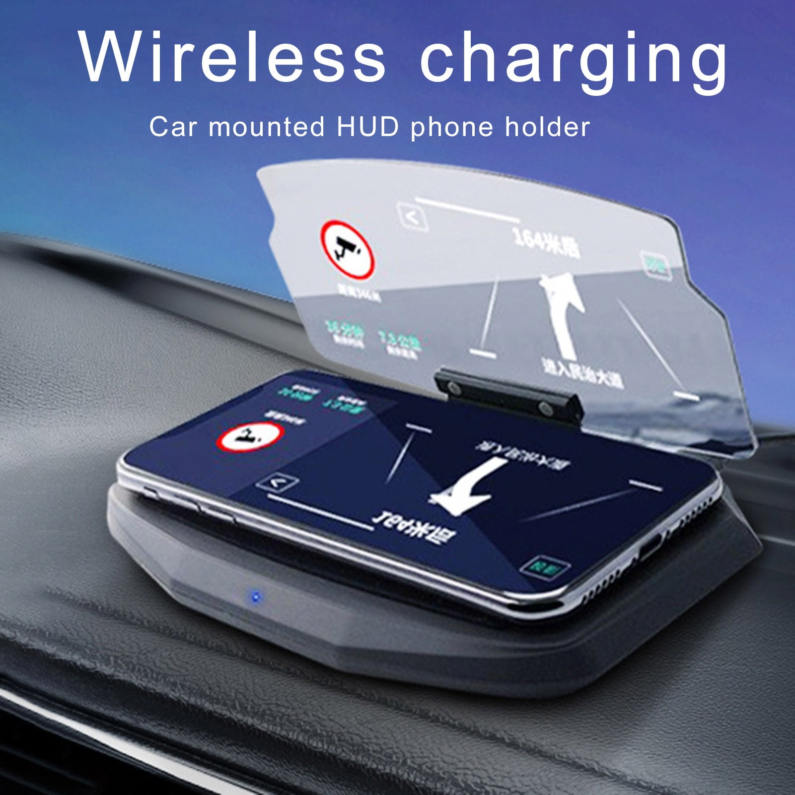 Xinyolin Car Phone Holder HUD Wireless Charging Design GPS Navigation ...