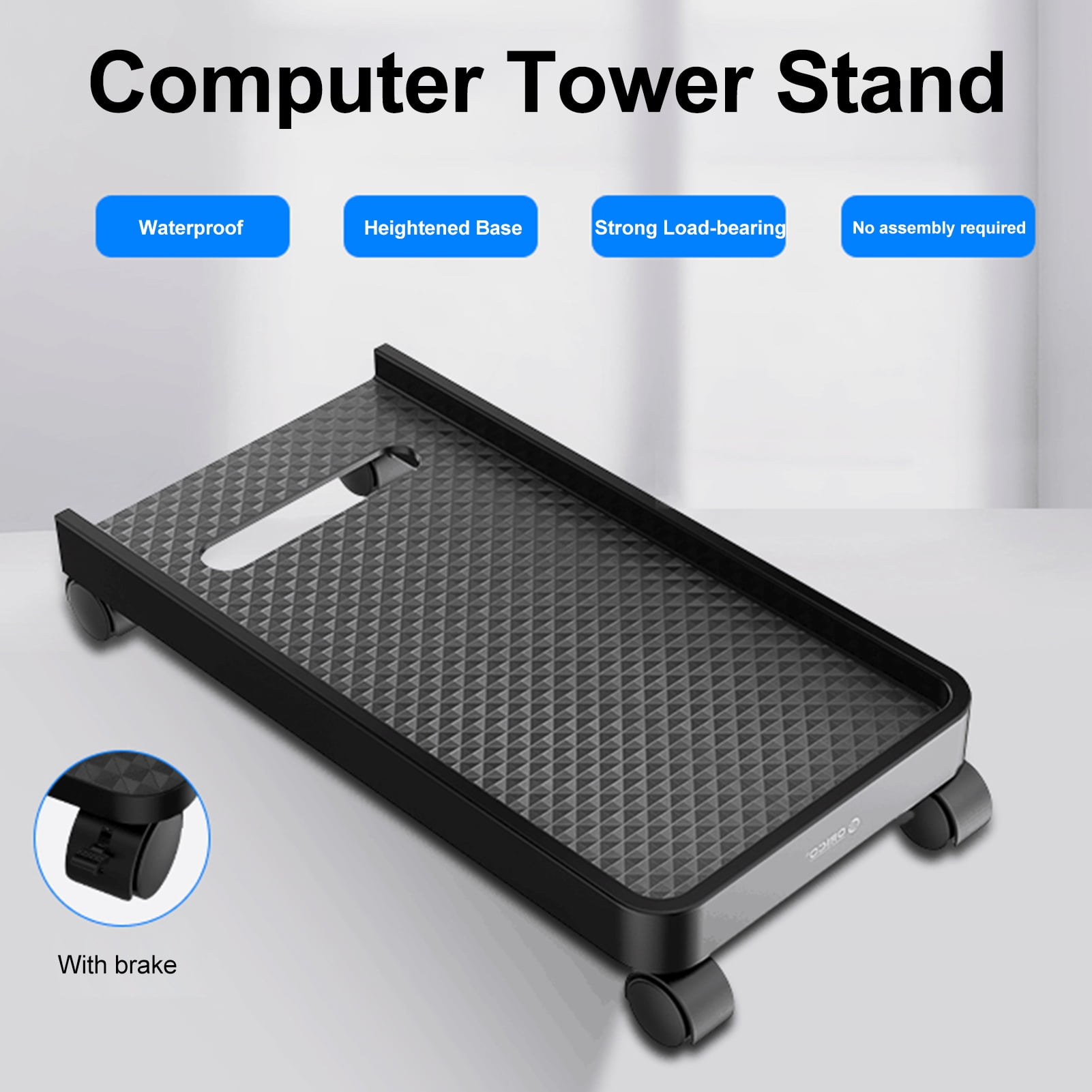 Xinyolin Computer Tower Stand Mobile Brake Locking Desktop Computer ...