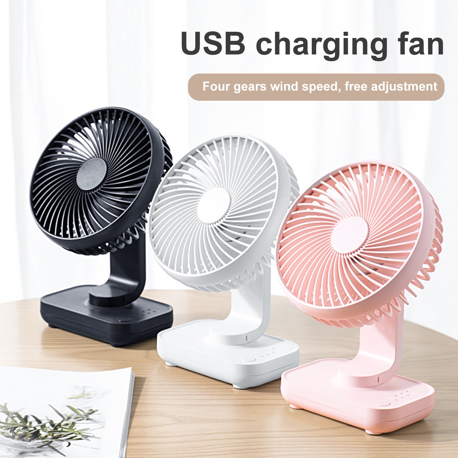 Xinyolin Cooling Fan 4-Gears Adjustable Quiet Operation Small ...