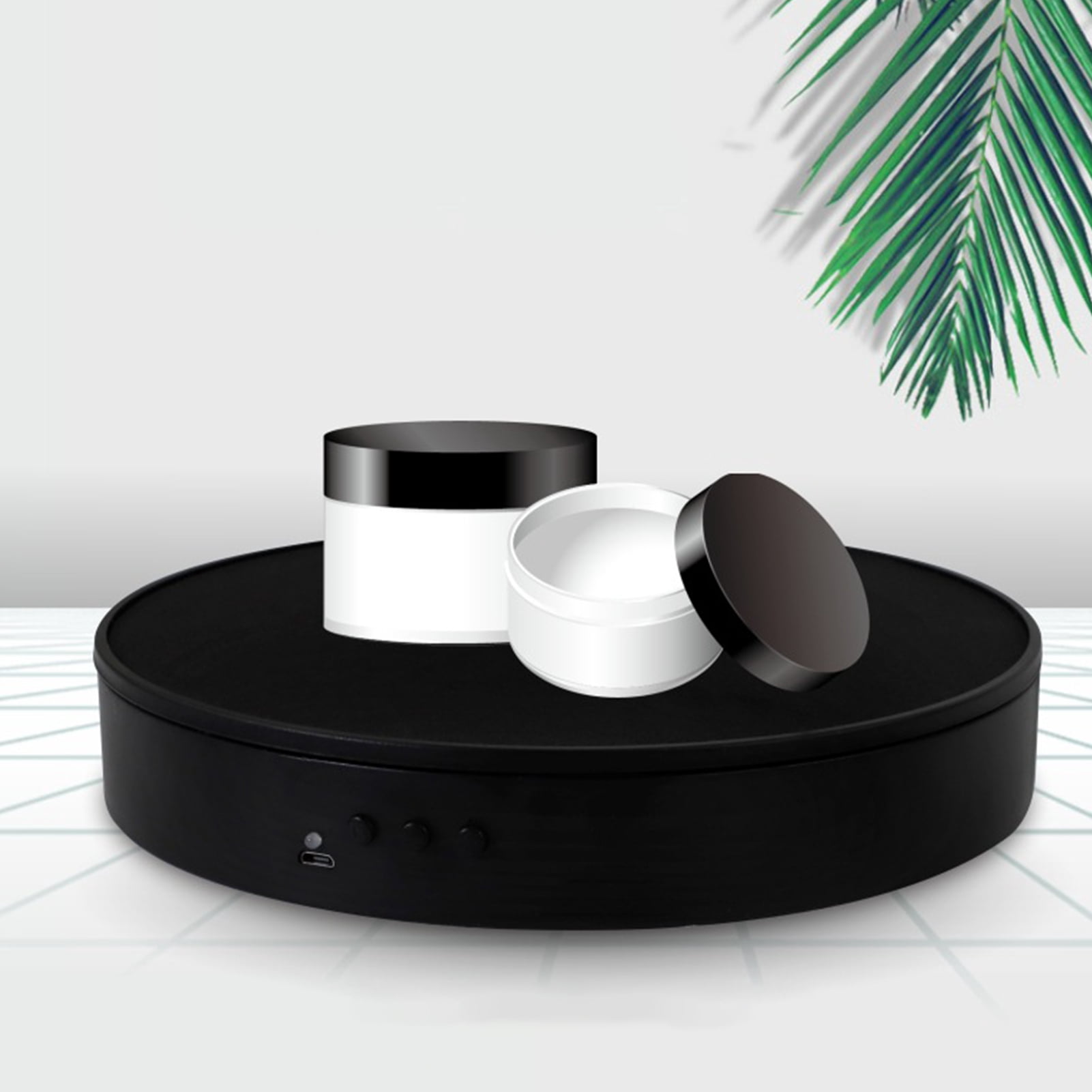 Xinyolin Display Stand Auto-Rotation 360 Degree ABS Rechargeable ...