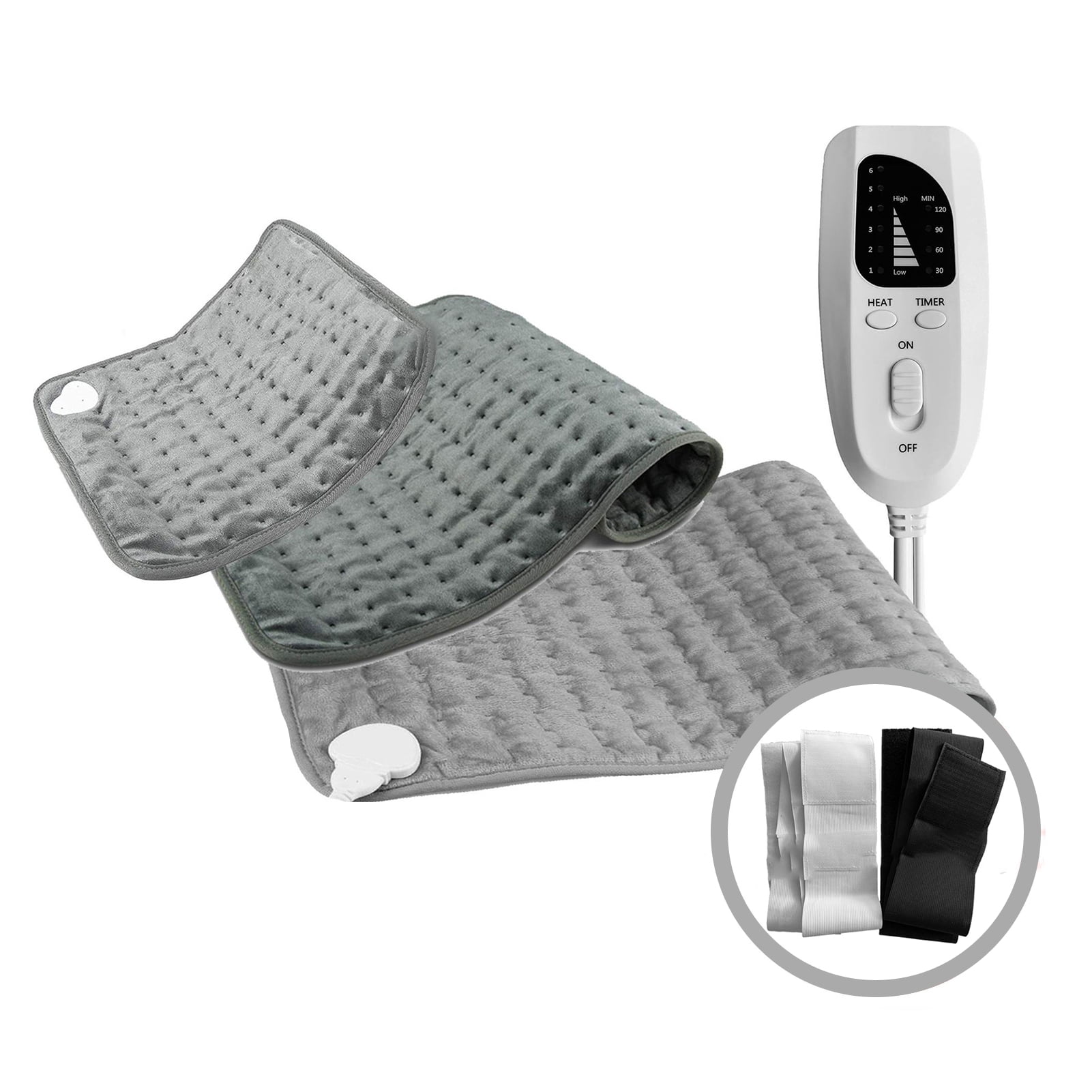 Xinyolin Electric Heating Pad with 6 Temperature Settings 4 Timer Modes ...