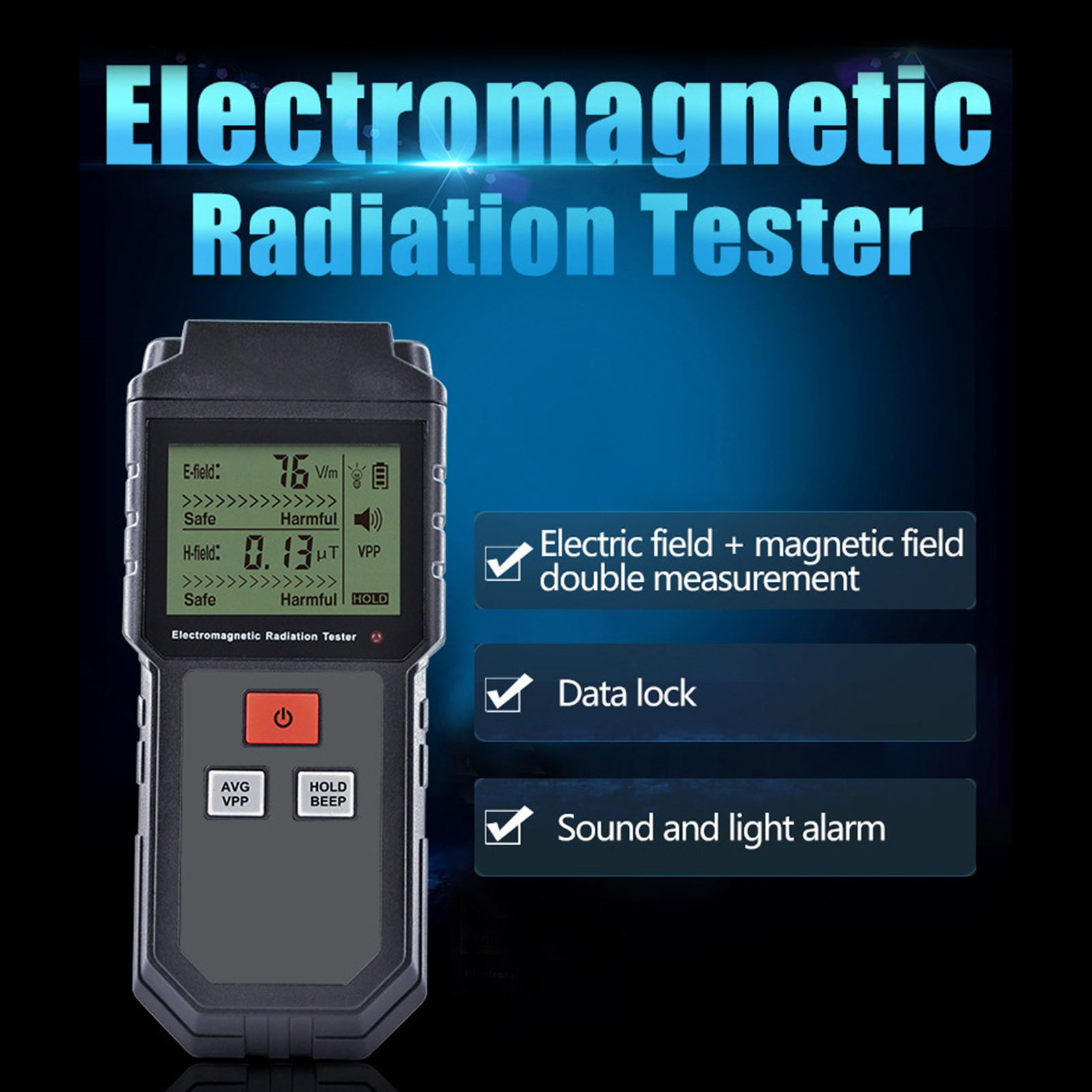 Xinyolin Electromagnetic Tester Digital Sound Light Alarm Data Lock ...