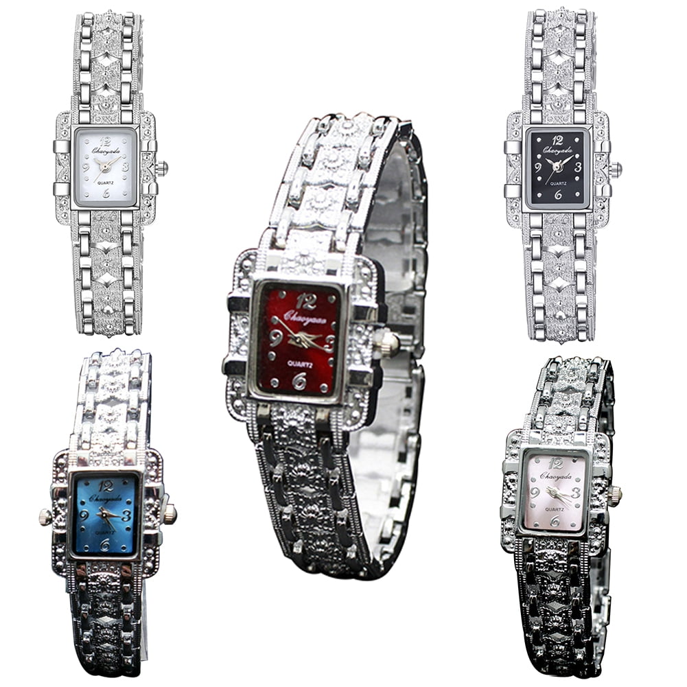 Xinyolin Fashion Butterfly Rhinestone Arabic Numbers Watch, Women's ...