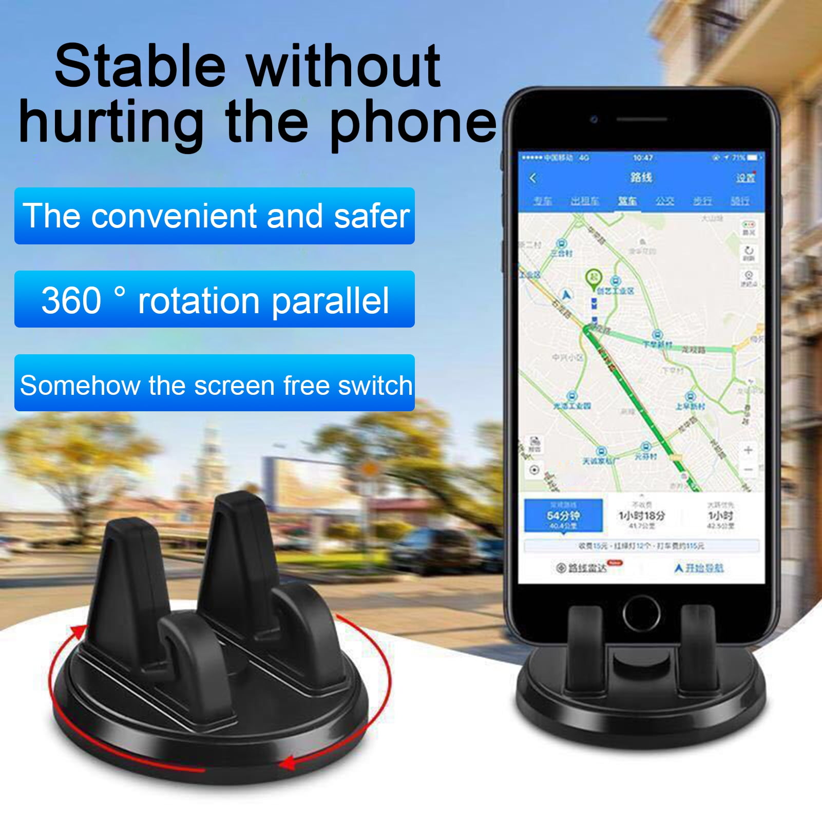 Xinyolin GPS Car Holder Stable 360 Degrees Adjustable Compact Car Cell ...
