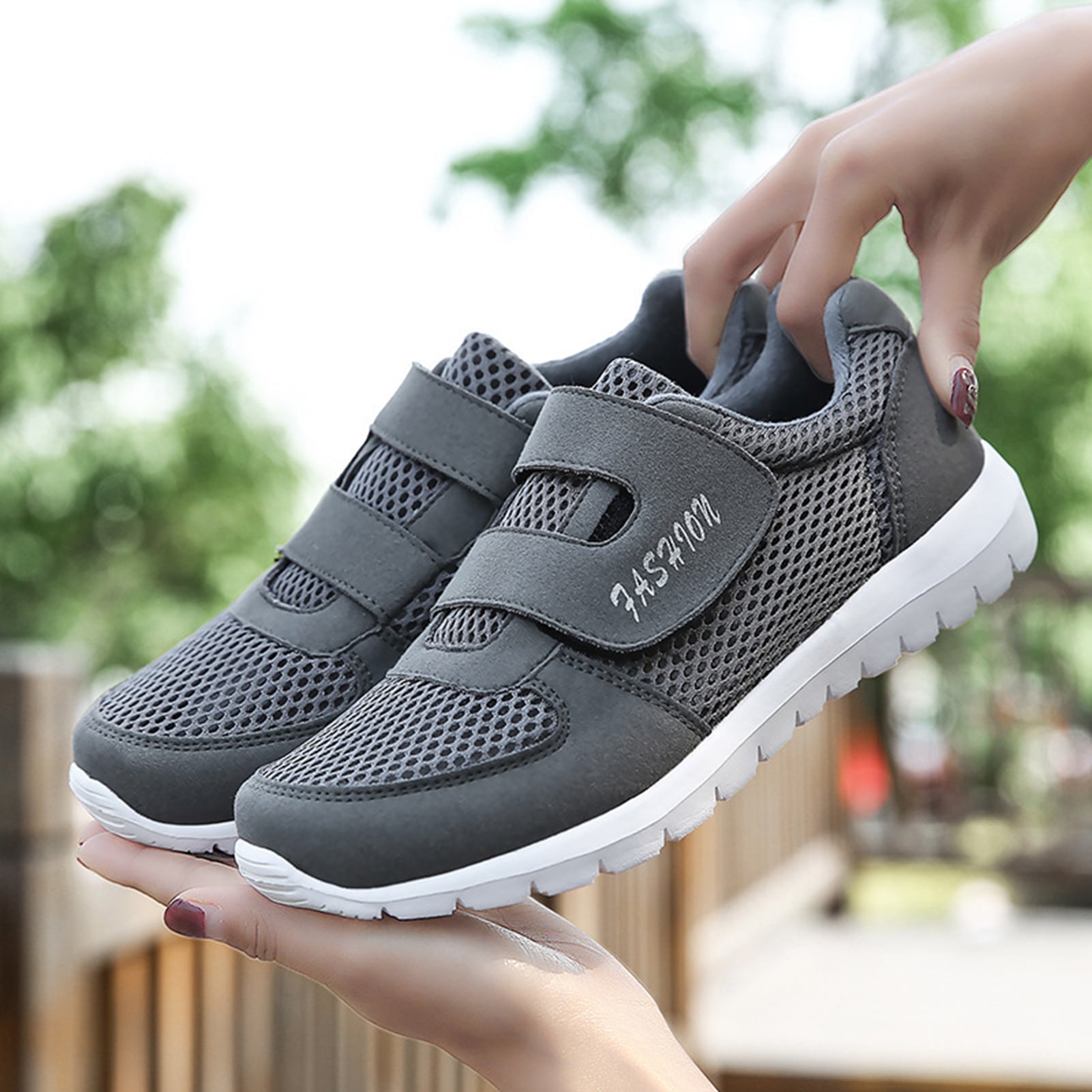 Xinyolin Men Mesh Breathable Slip On Sneakers Anti Skid Running Walking ...