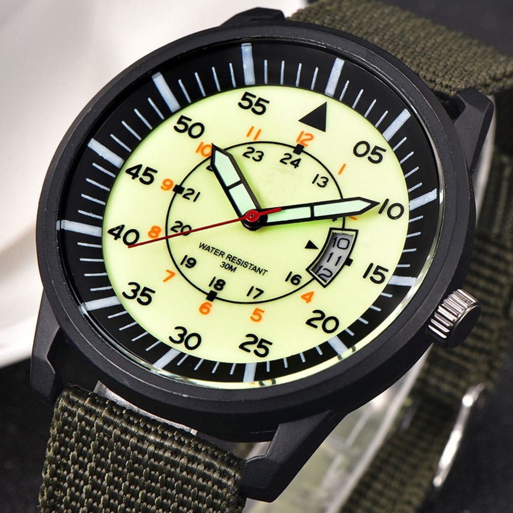 Xinyolin Military Men Stainless Steel Luminous Dial Date Display Luxury ...