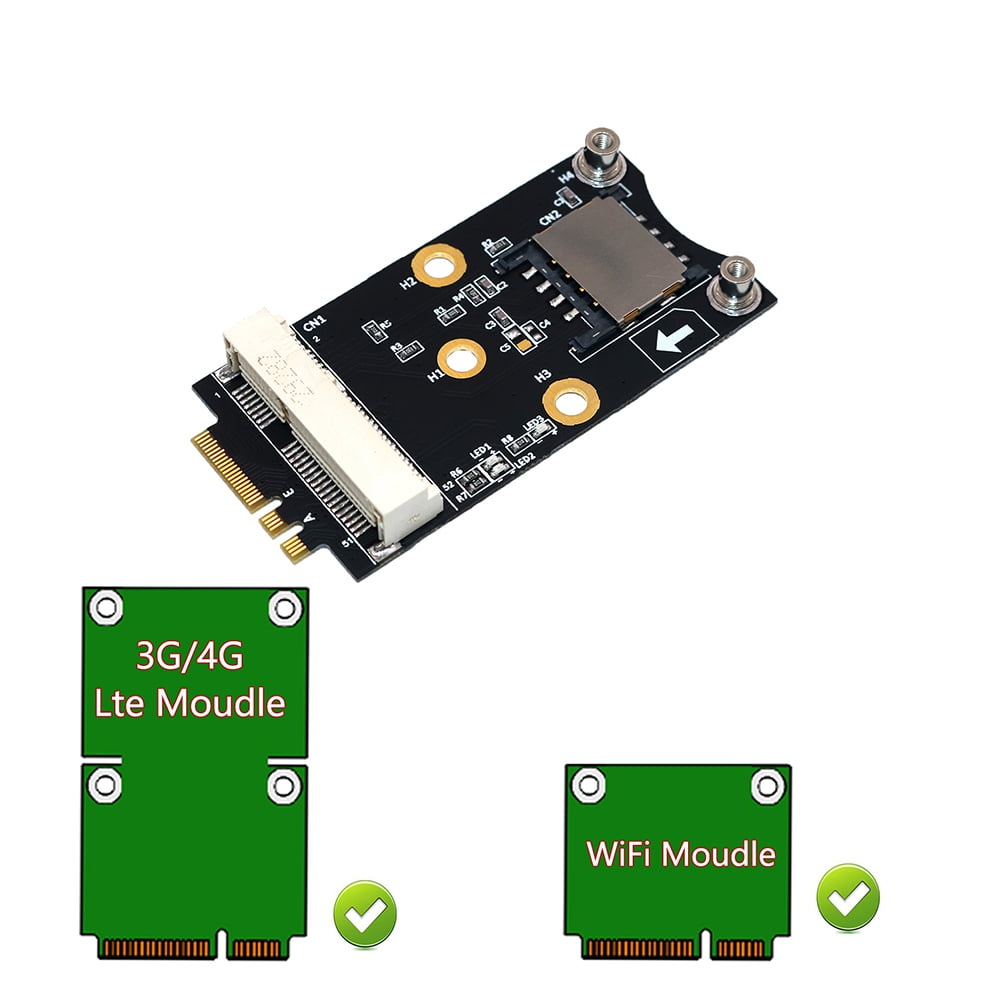 Xinyolin Mini PCI-E to M.2 NGFF Key A/E Adapter Converter with SIM Card ...