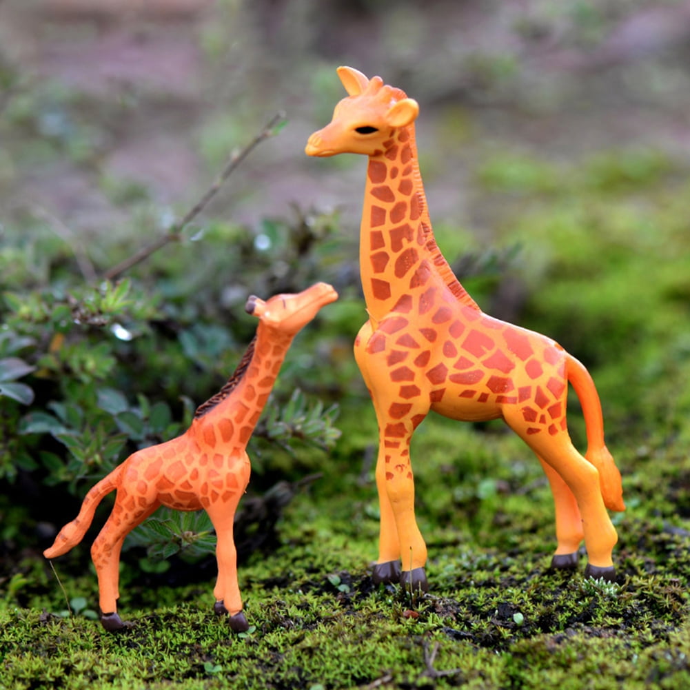 Xinyolin Mini Plastic Giraffe Animal Model DIY Garden Bonsai Miniature ...