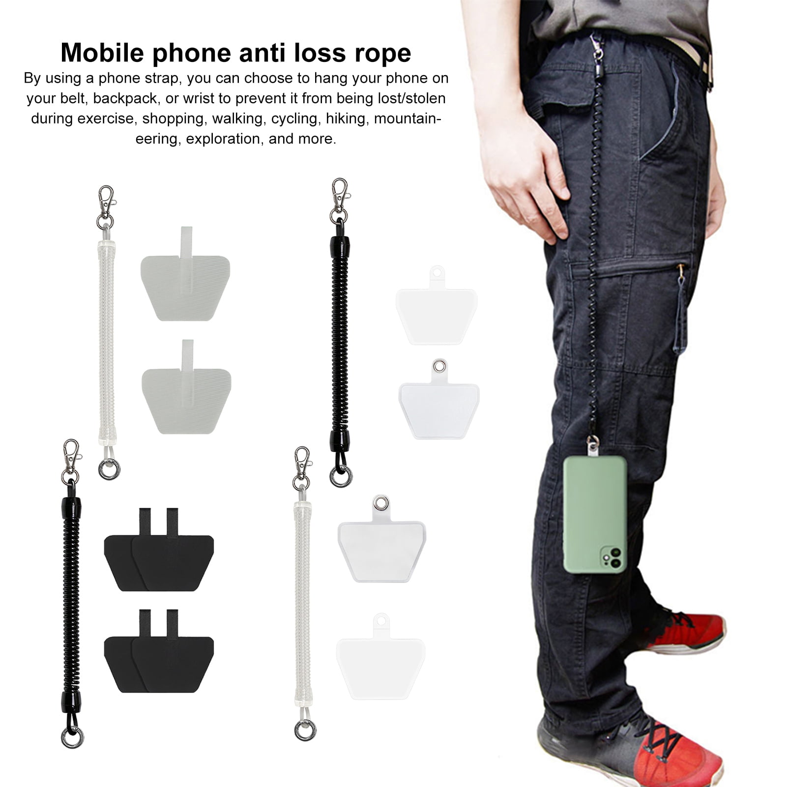 Xinyolin Mobile Phone Lanyard Tether with 2 Patches Anti-lost Rope ...
