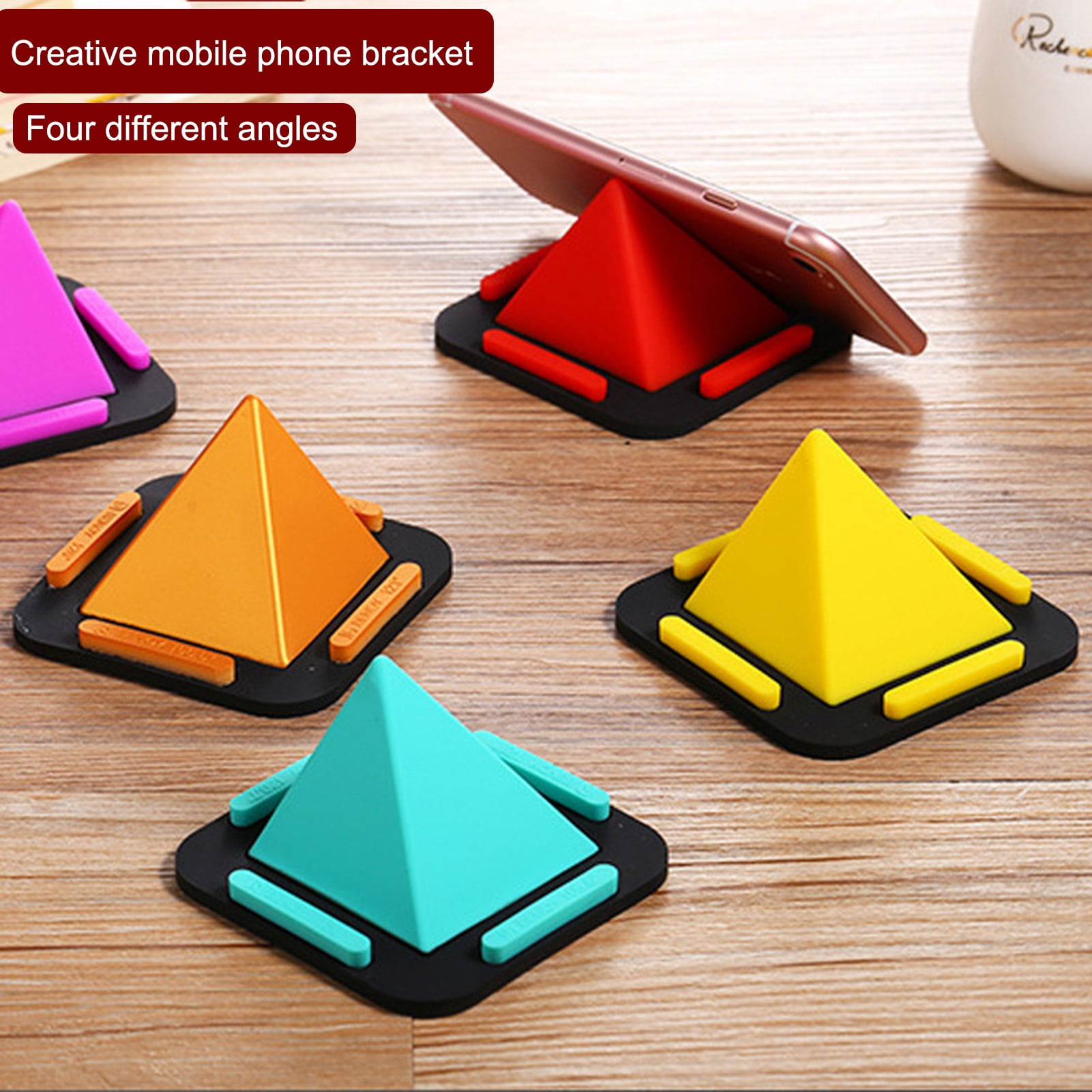 Xinyolin Phone Holder Multifunctional Non-slip Four-sided Pyramid Shape ...