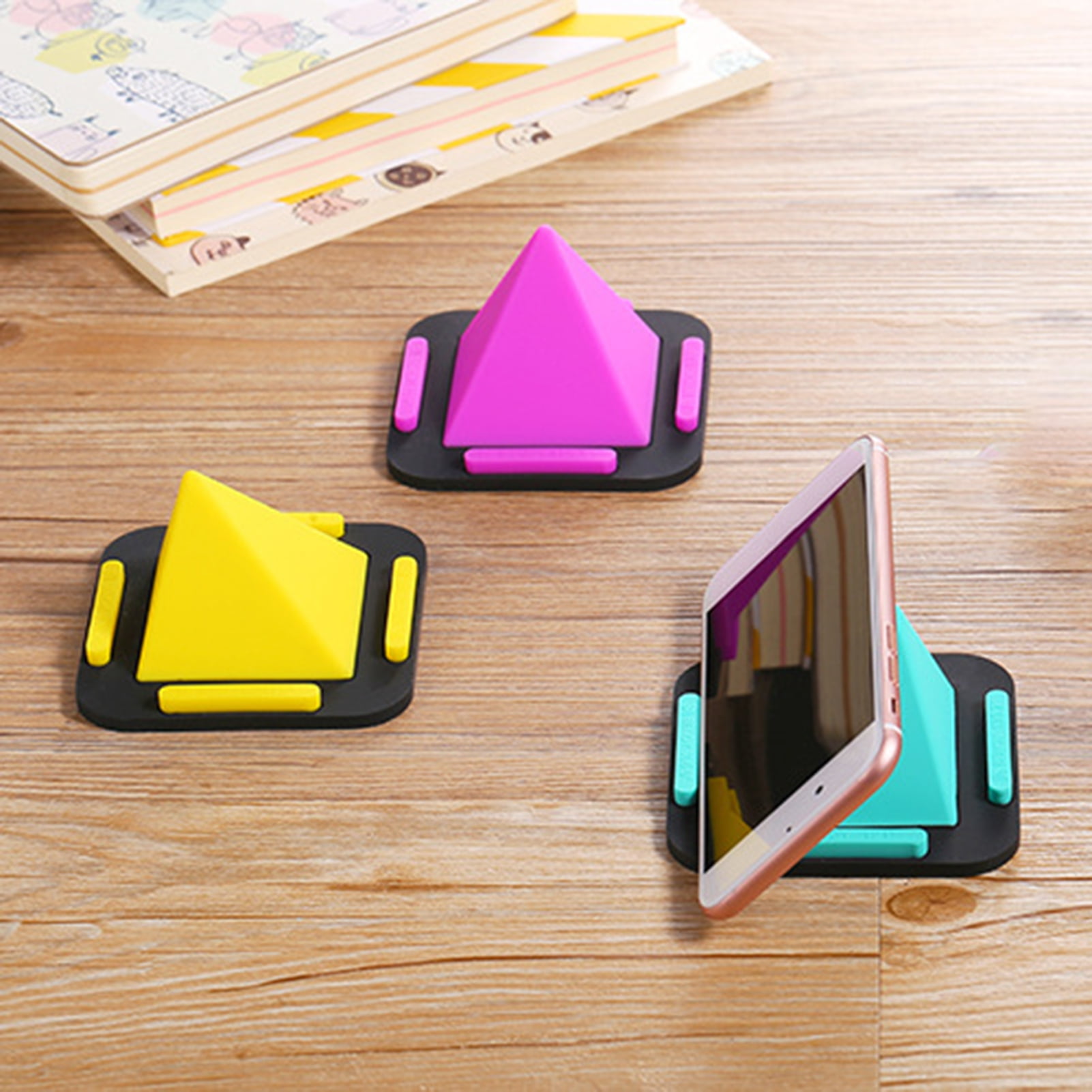 Xinyolin Phone Holder Pyramid Shape Non-Slip Silicone Adjustable ...