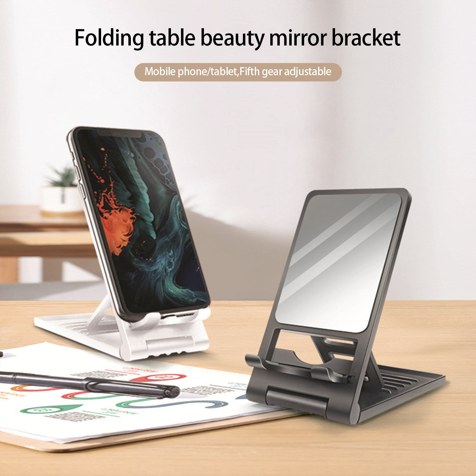 Xinyolin Phone Stand Angle Adjustable with Mirror Stable Support ...