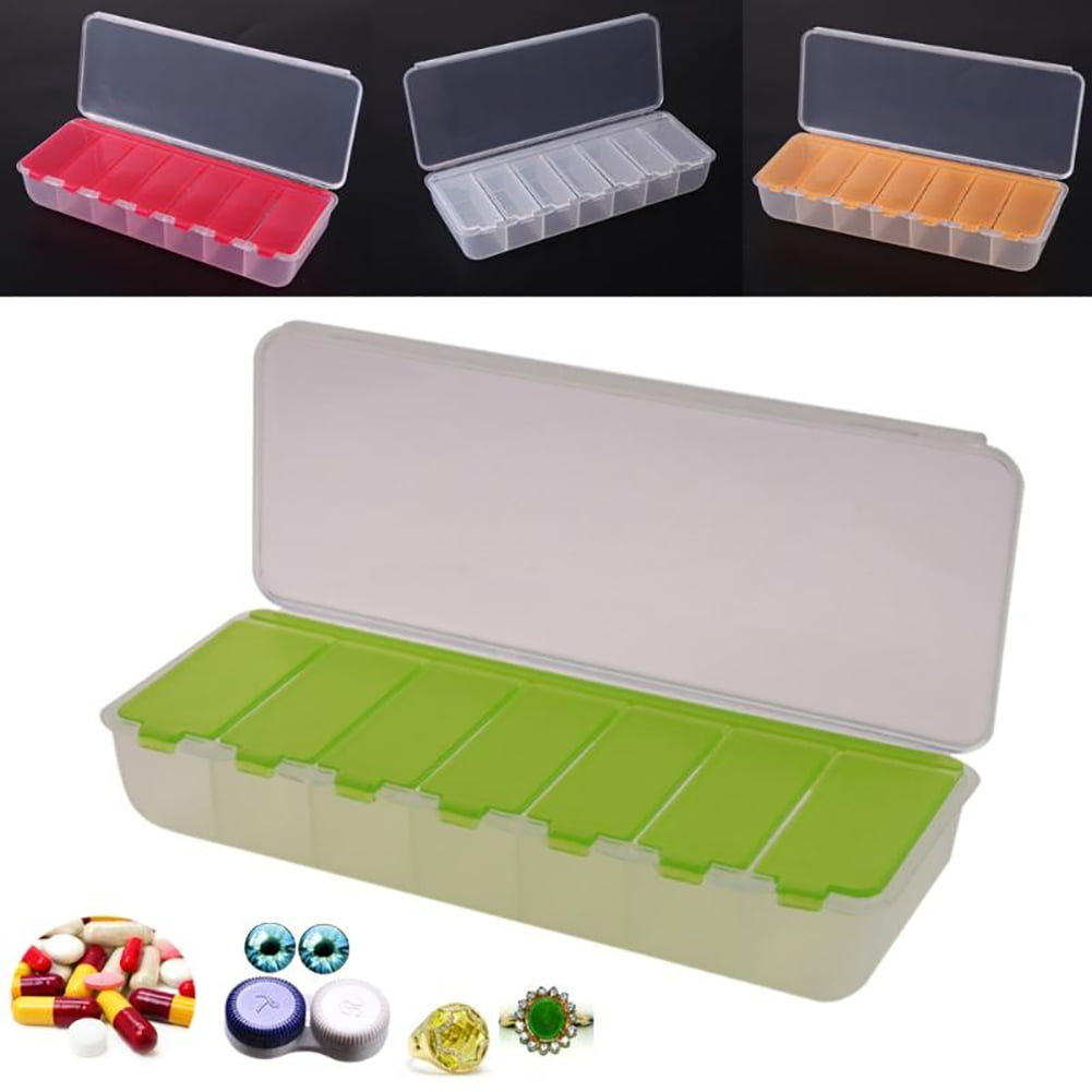Xinyolin Portable 7 Compartments Travel Pill Box Medicine Drug Storage ...