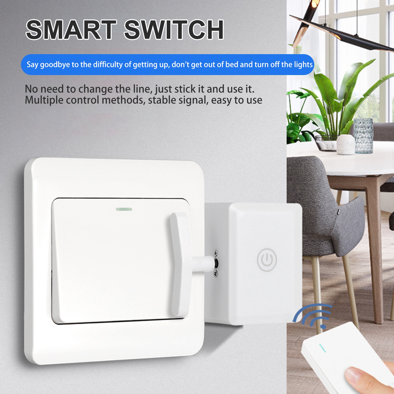 Xinyolin Remote Control Wireless Light Switch - No Wiring Needed for Effortless Setup Smart ...