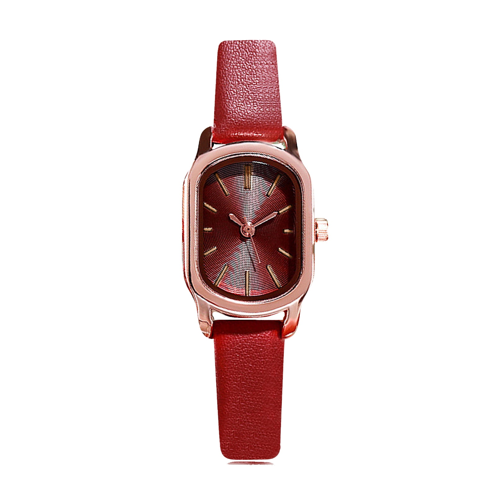 Xinyolin Retro Casual Small Square Dial Quartz Analog Watch Office ...