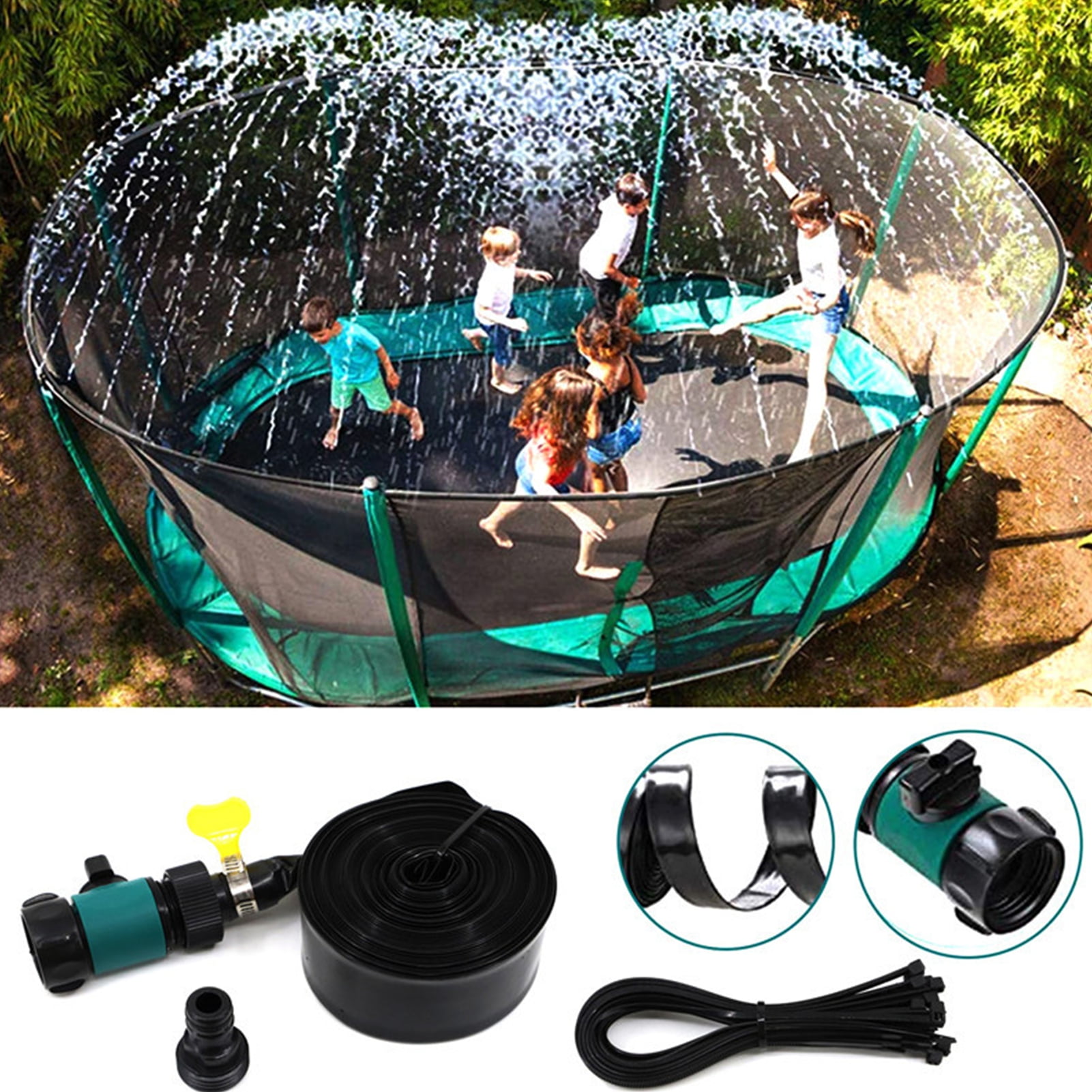 Xinyolin Trampoline Sprinkler Safe Easy to Install Kids Outdoor Play ...