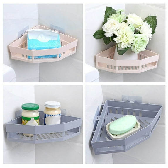Xinyolin Wall Hanging Sticker Triangle Corner Storage Rack Kitchen ...
