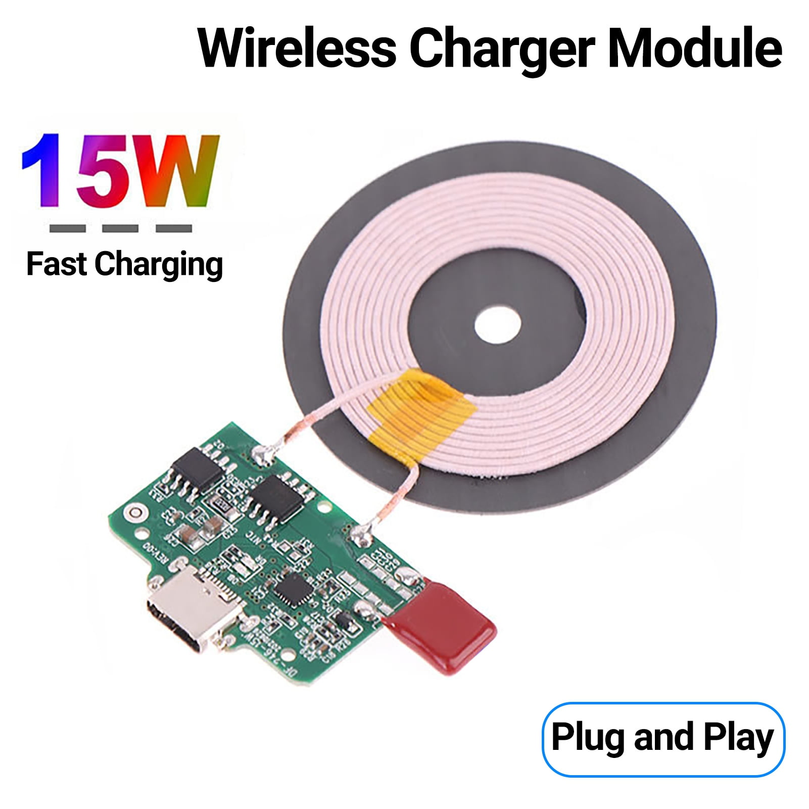 Xinyolin Wireless Charger Module Low Temperature Fast Charging Type-C ...