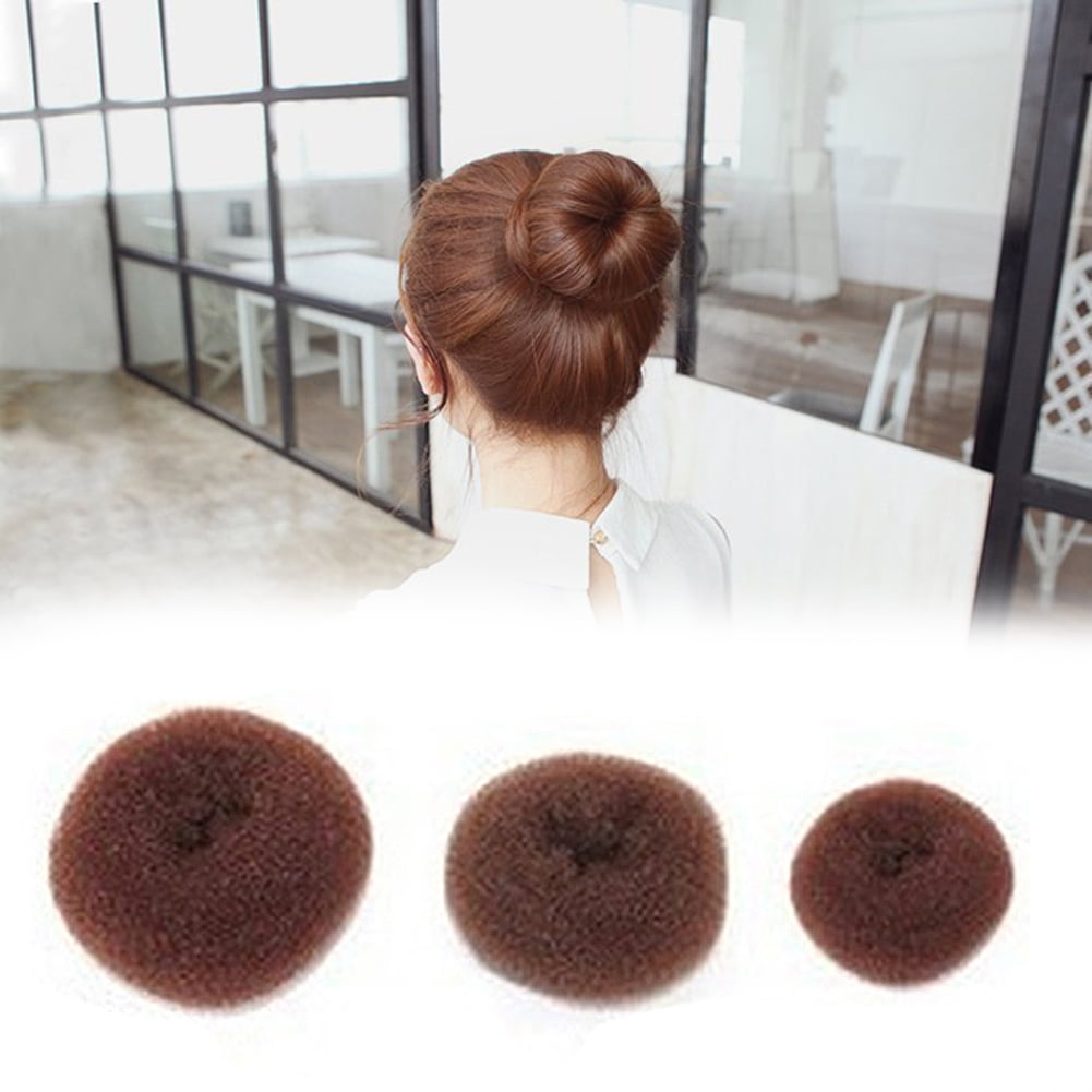 Xinyolin Women Hair Circle Rope Fluffy Donut Bun Maker Braider Headwear ...