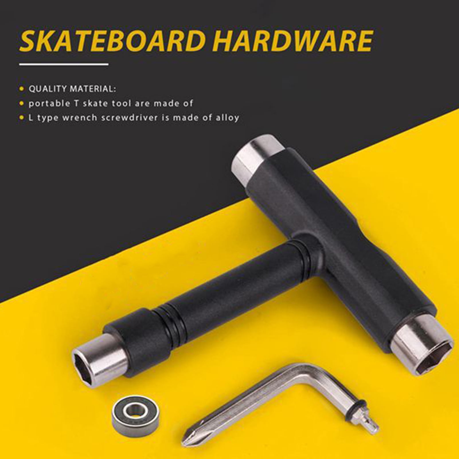Xioeram All-in-One Skate Tools Multi-Function Portable Skateboard T ...