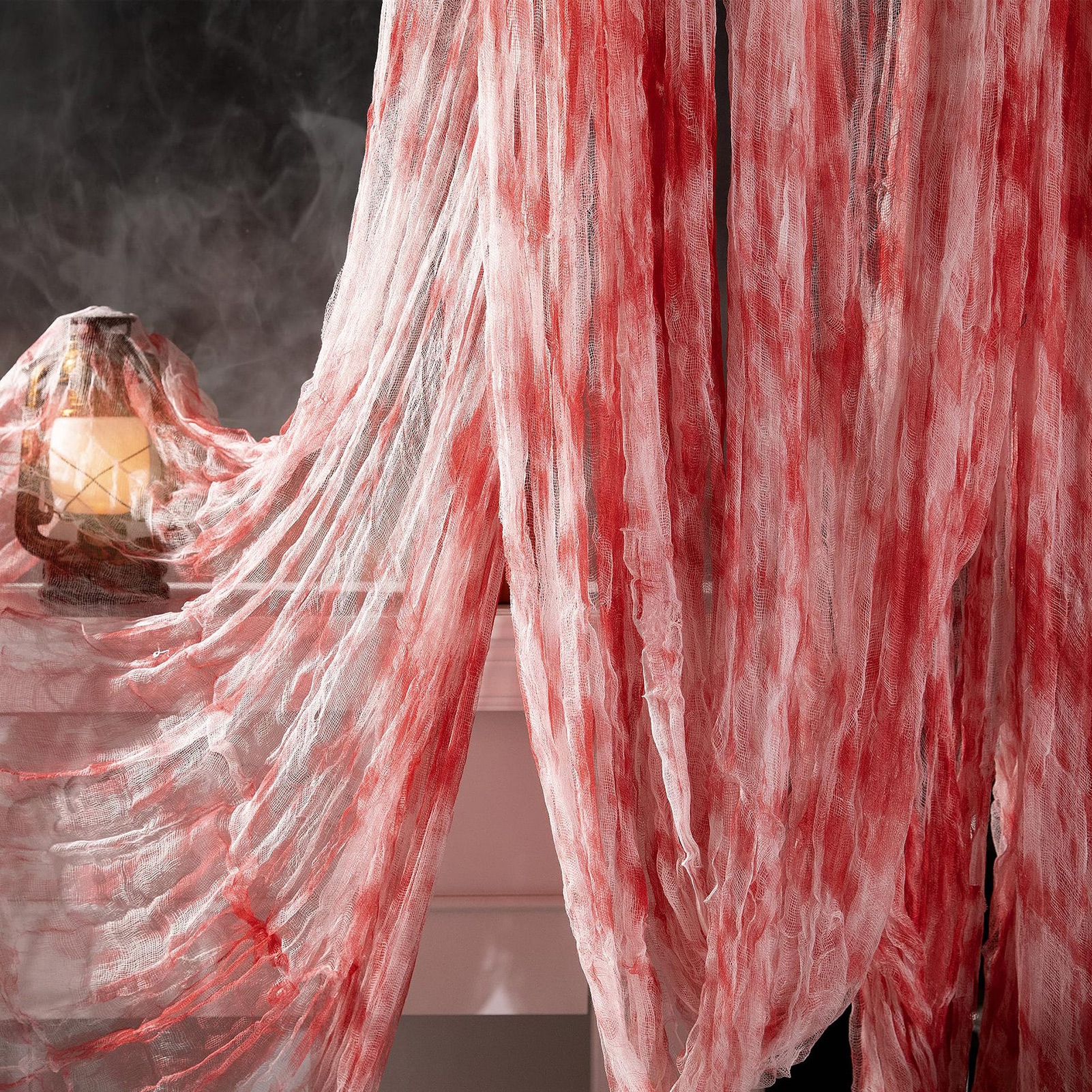 Xioeram Halloween Red Creepy Cloth- Spooky Gauze Fabric Cloth for ...