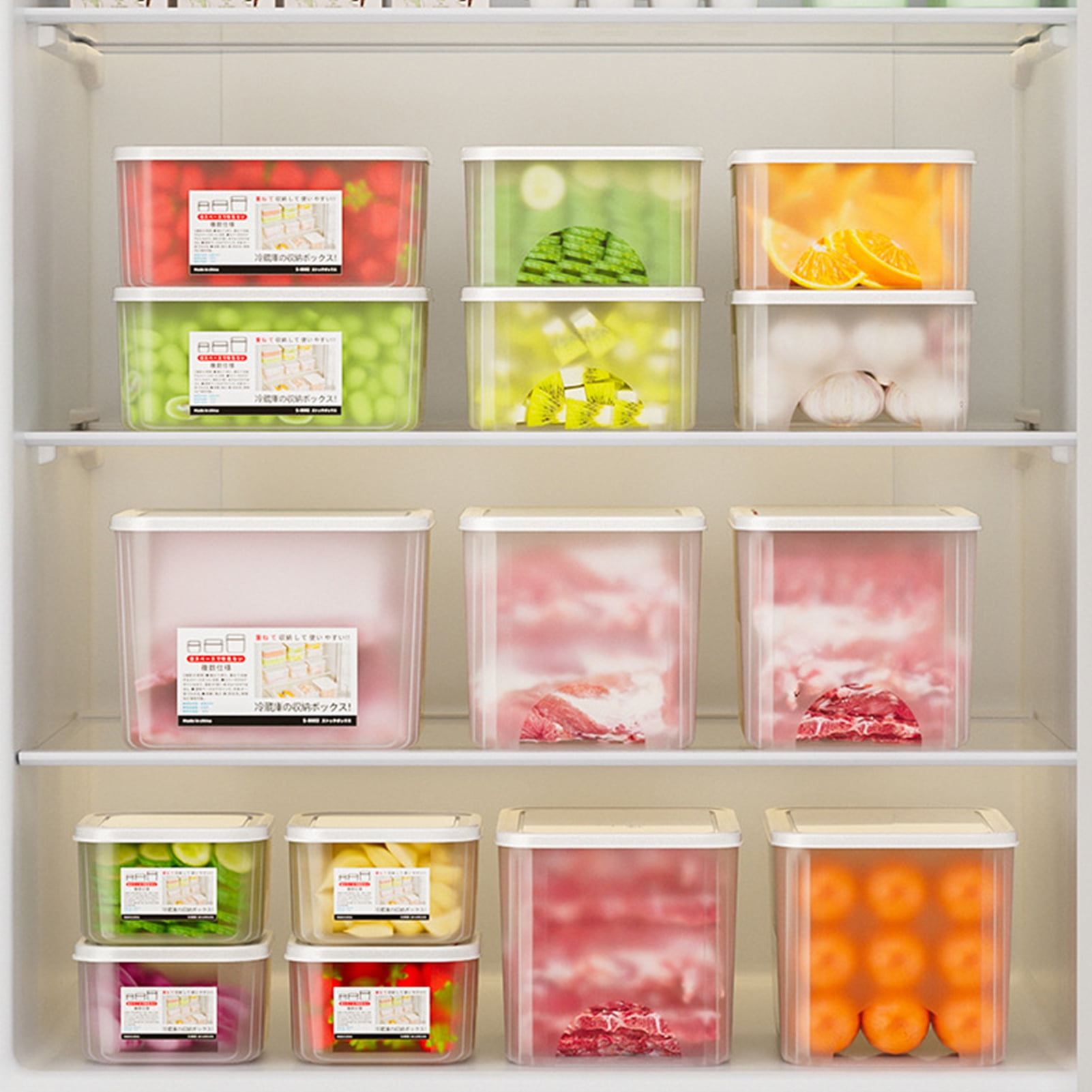 Xioeram Large Fruit Containers for Fridge,Leakproof Food Storage ...