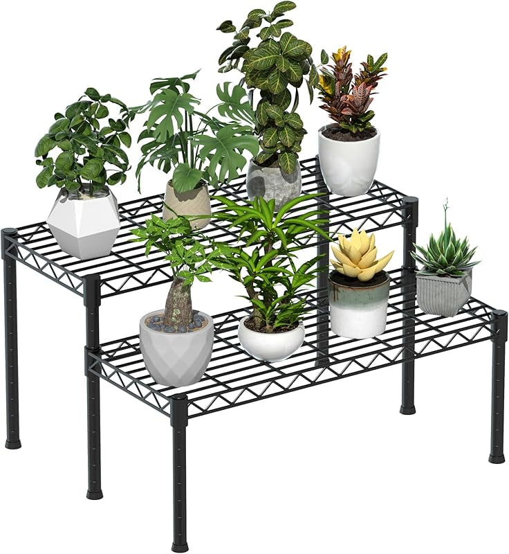 Xiofio 3 Tier Ladder Potted Multiple Plants for Indoor and Outdoor ...