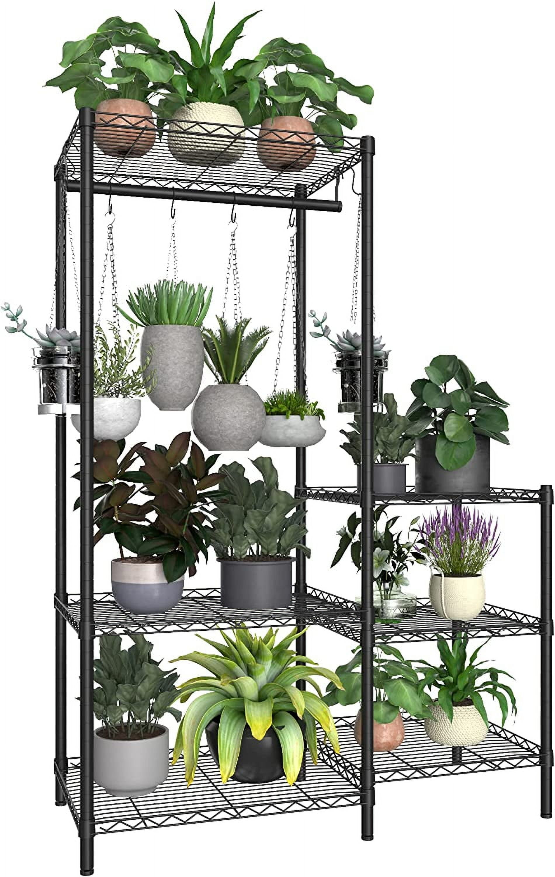Xiofio 6-Tier Stand for Indoor Outdoor, Large Reinforced Shelf for ...
