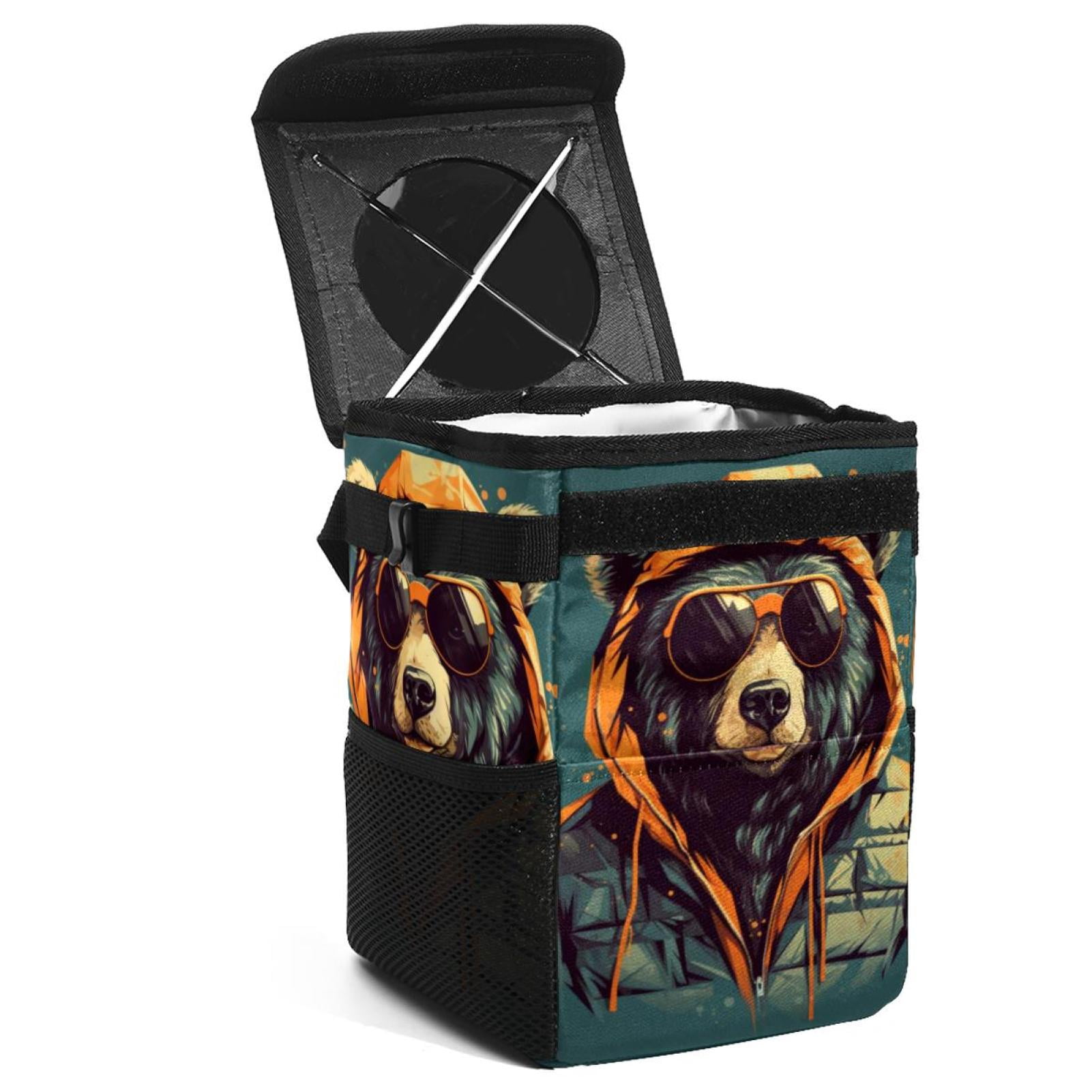 Xiong Fugu Car Trash Can Mini Trash Can, Foldable with Lid, Leak-Proof ...