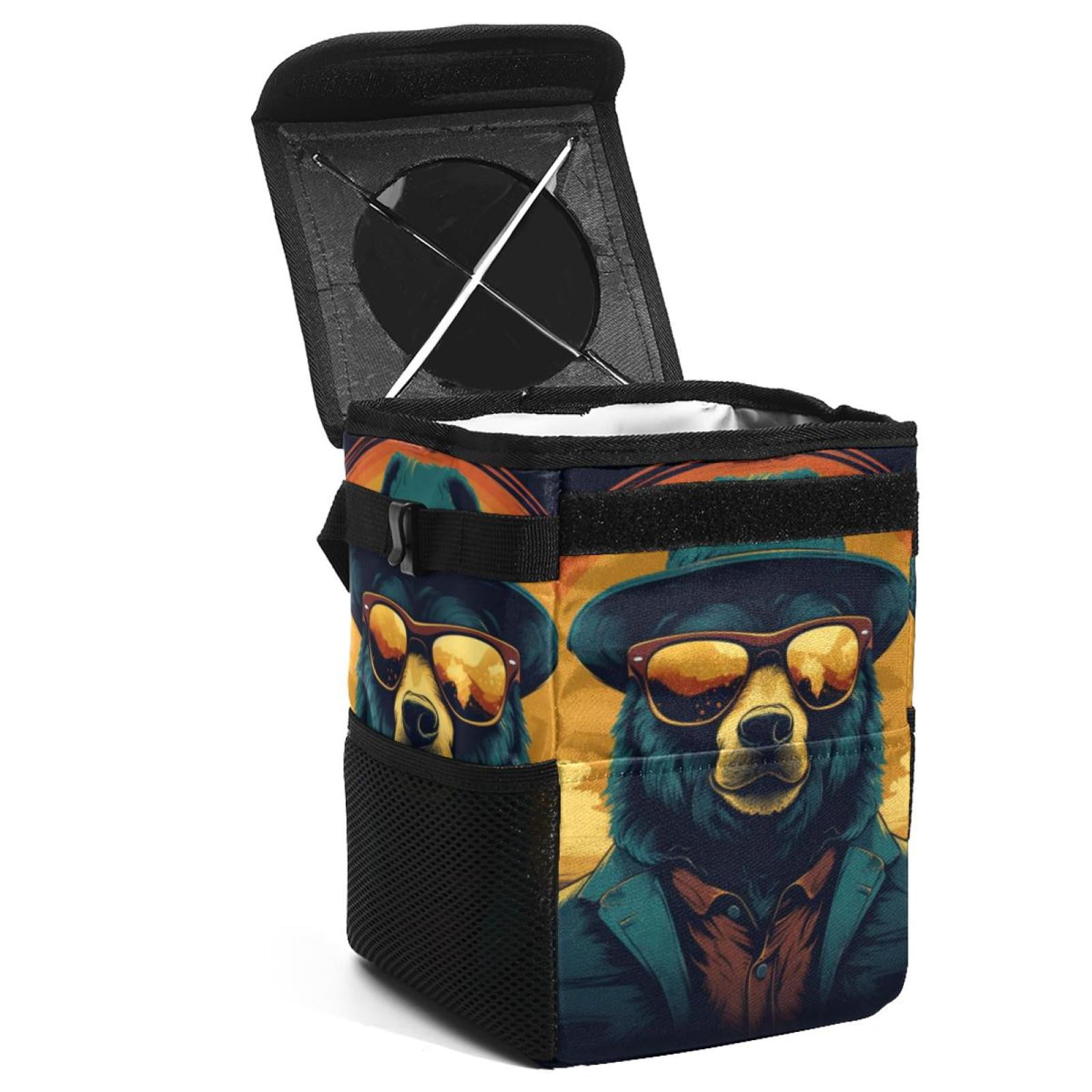 Xiong Fugu Foldable Car Garbage Can with Lid, Leak-proof, Hanging ...