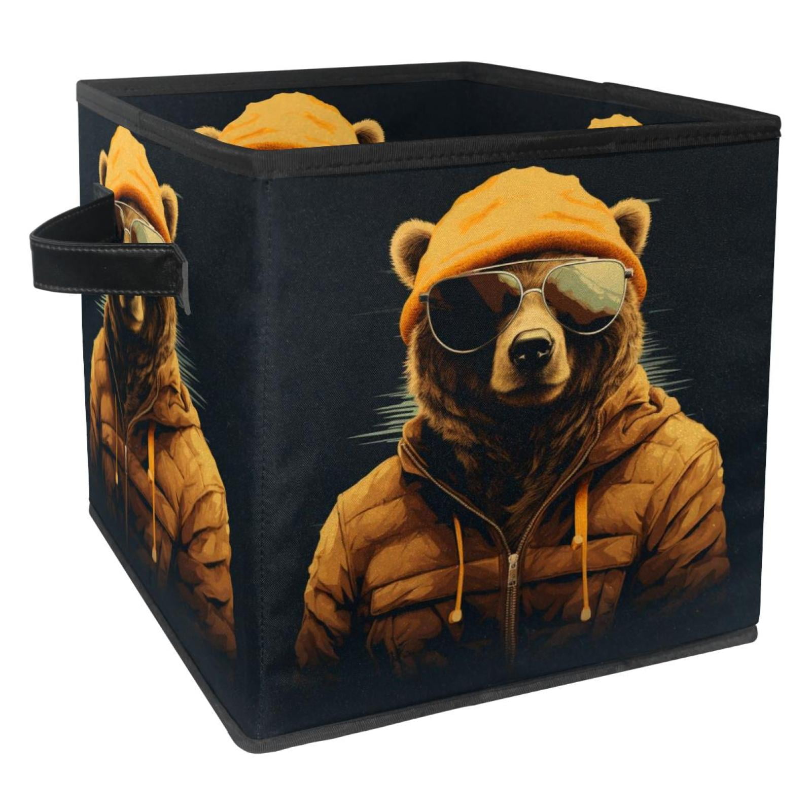 Xiong Fugu Foldable Storage Box with Handle, 10.8"x10.5"x10.6", Large ...