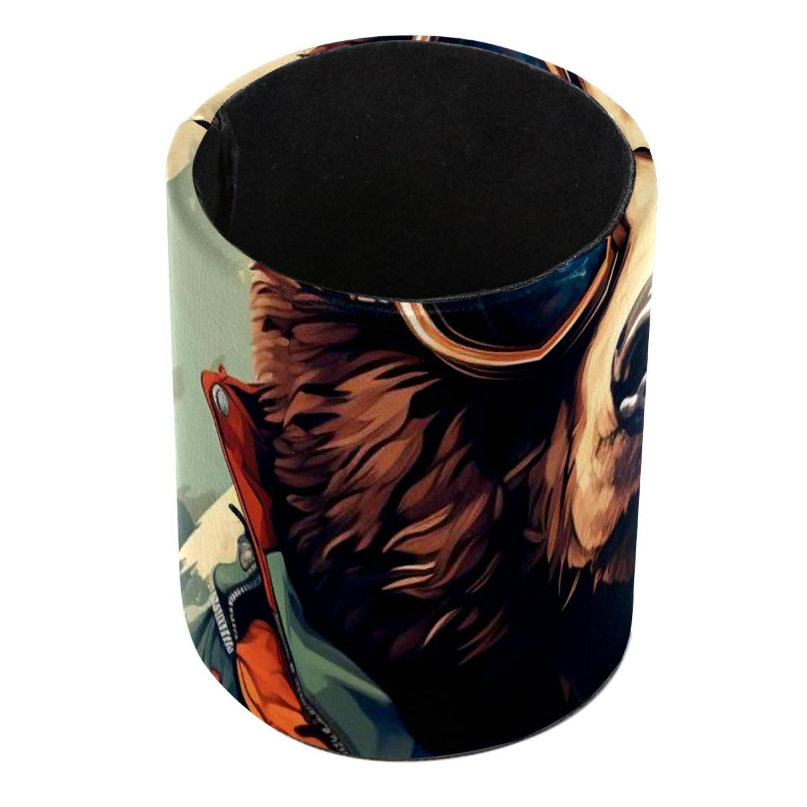 Xiong Fugu PVC Leather Pen Holder Cylinder Organizer with Flannel ...