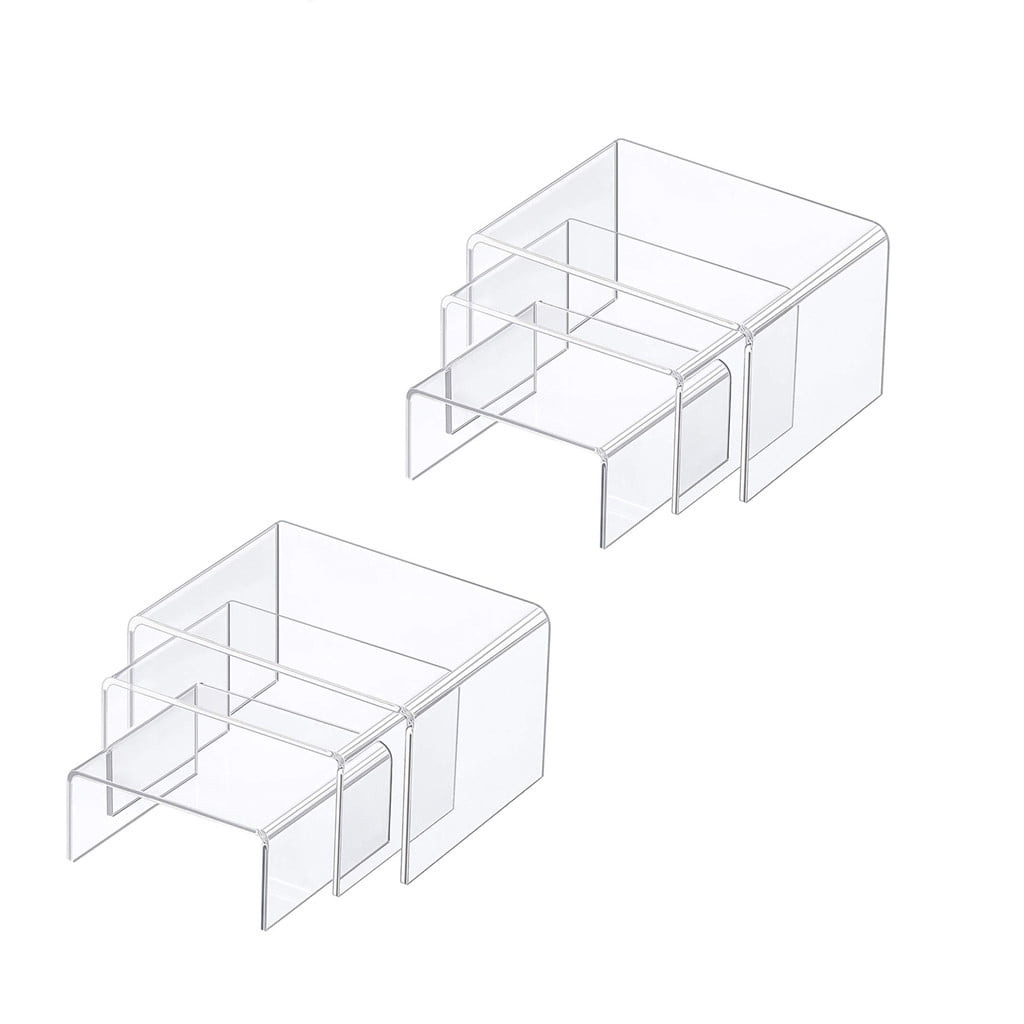 Xipoxipdo Acrylic Showcase Shelf Fixture Jewelry Display Risers Display ...