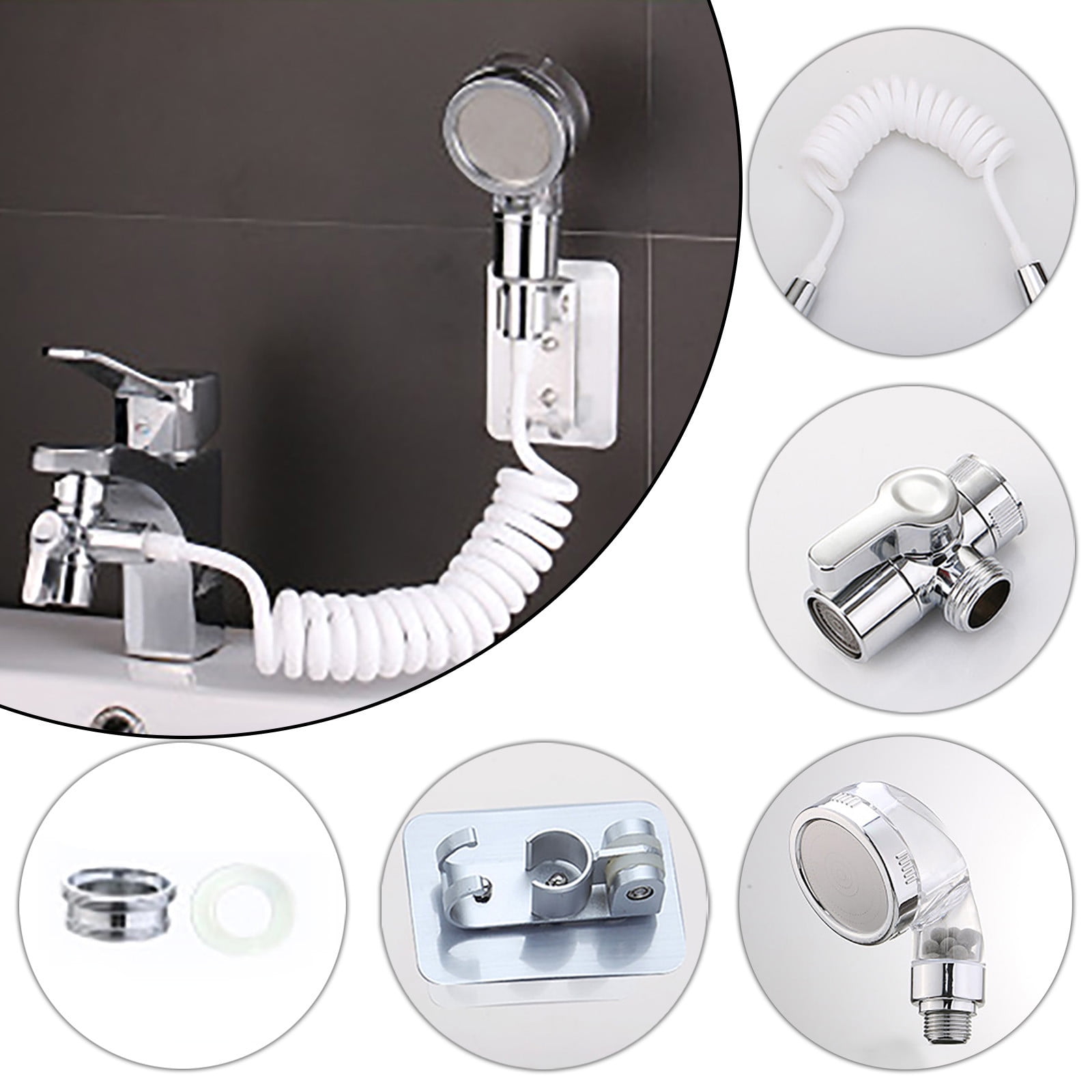 Xipoxipdo Cut Faucet Diverter Set Extension Shampoo Shower Single ...