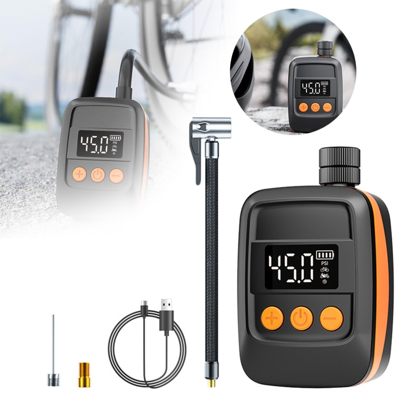 Xipoxipdo Pump Tire Inflator Portable Pressure For Portable Cordless ...