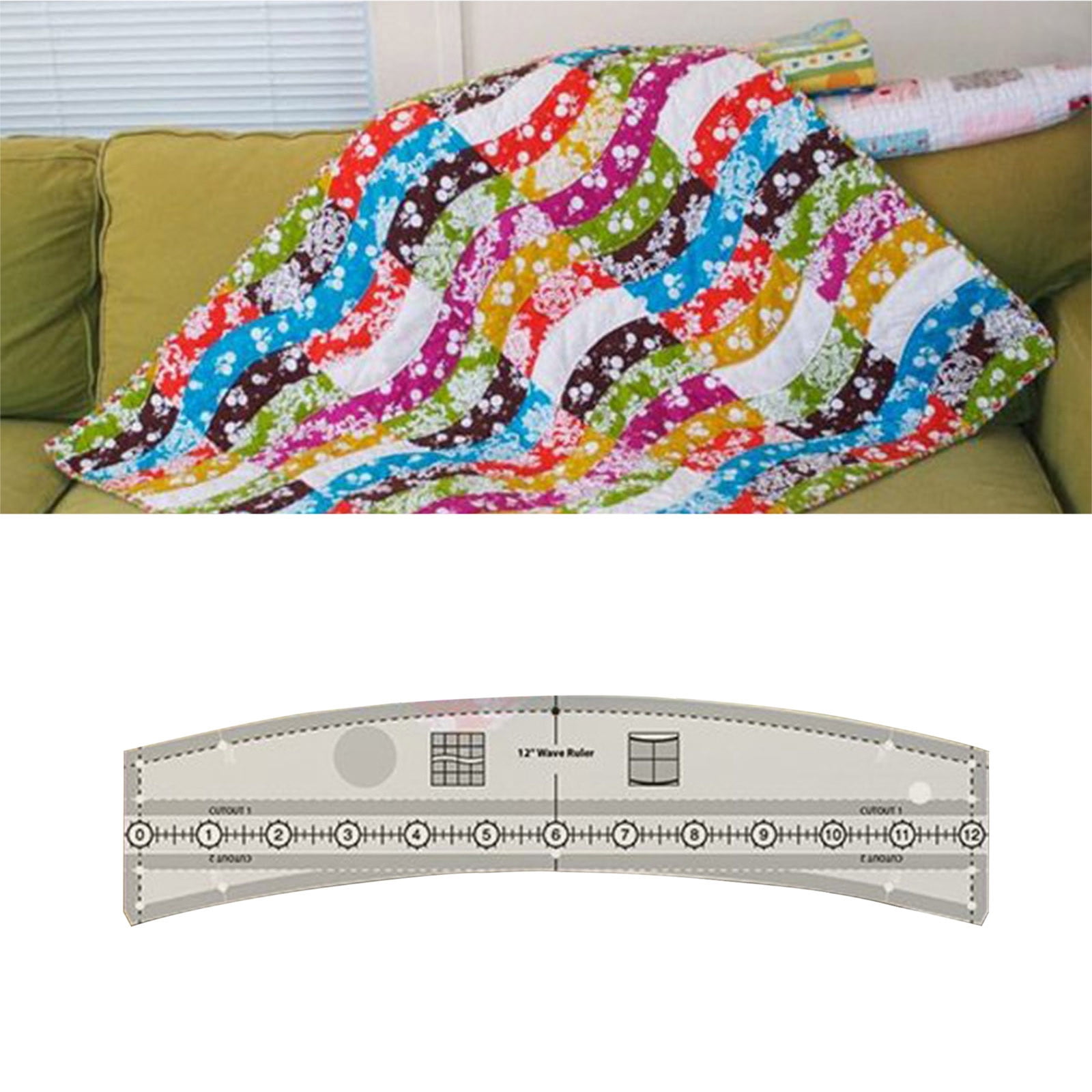 Xipoxipdo Unique Wavelengths Wave Quilting Ruler Template Stencil With ...