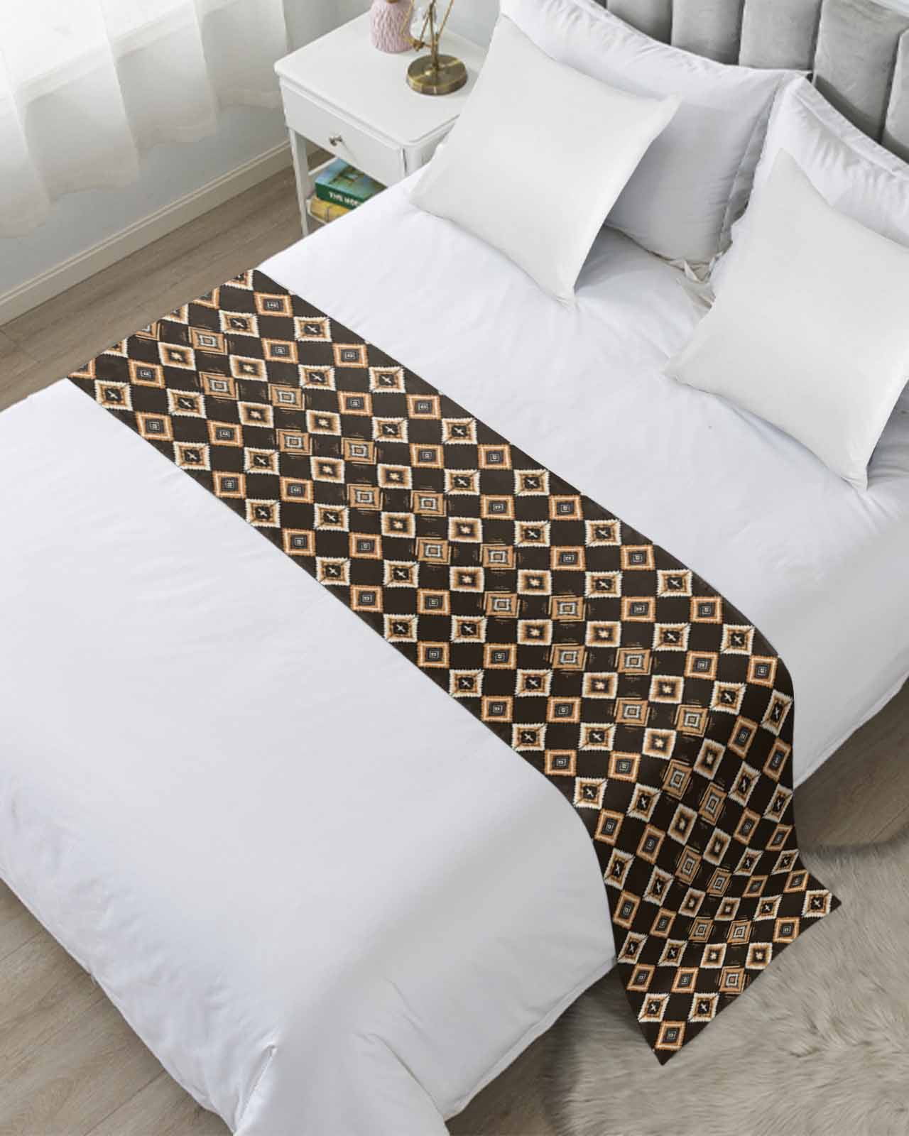 Xipuska Boho Geometric Bed Runners for Twin Size Bed, Decorative Bed ...