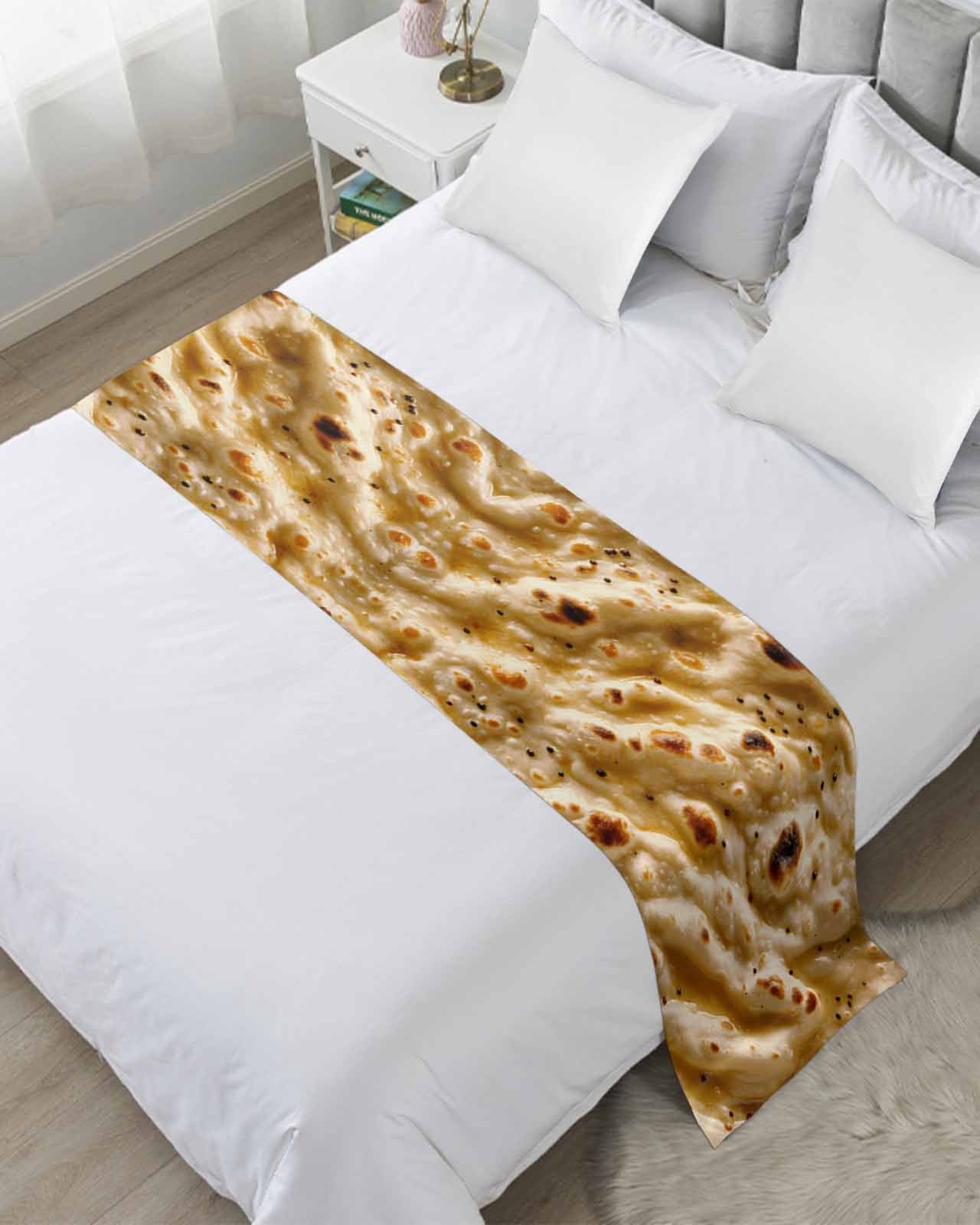 Xipuska Bread Bed Runners for Cal King Size Bed, Decorative Bed Throws ...
