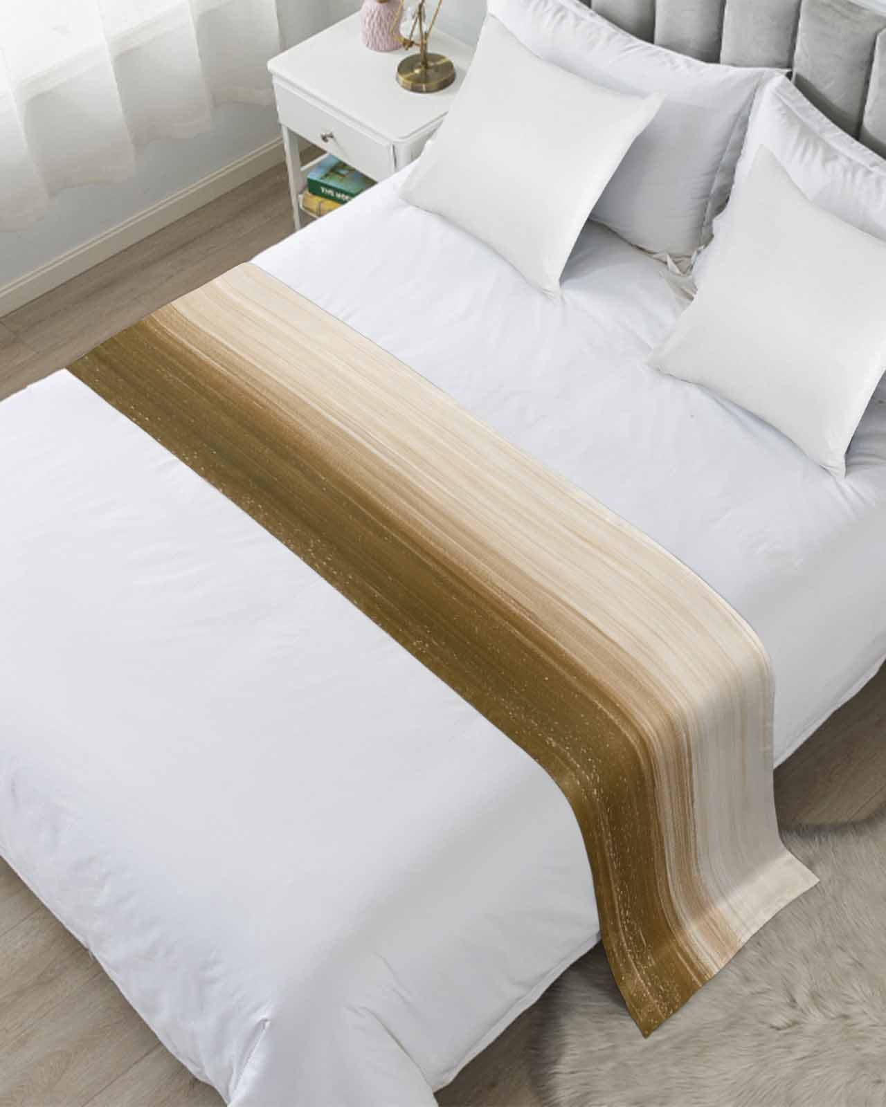Xipuska Brown Ombre Bed Runners for King Size Bed, Decorative Bed ...