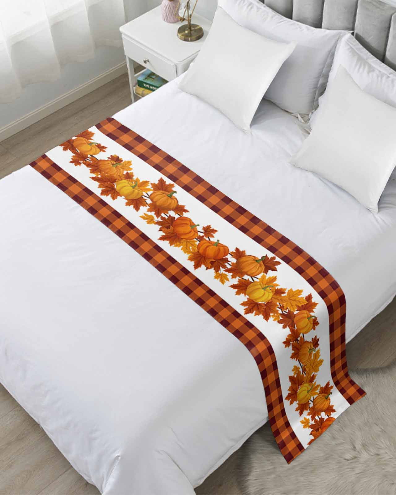 Xipuska Fall Bed Runners for Twin Size Bed, Decorative Bed Throws for ...