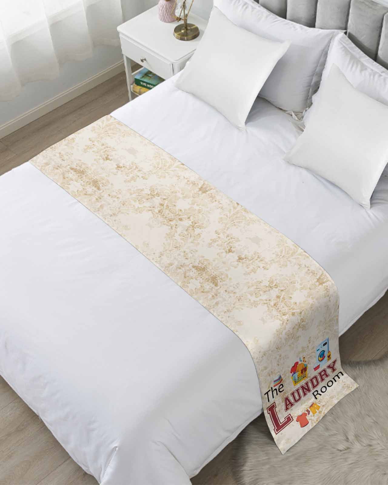 Xipuska Laundry Room Bed Runners for Queen Size Bed, Decorative Bed ...