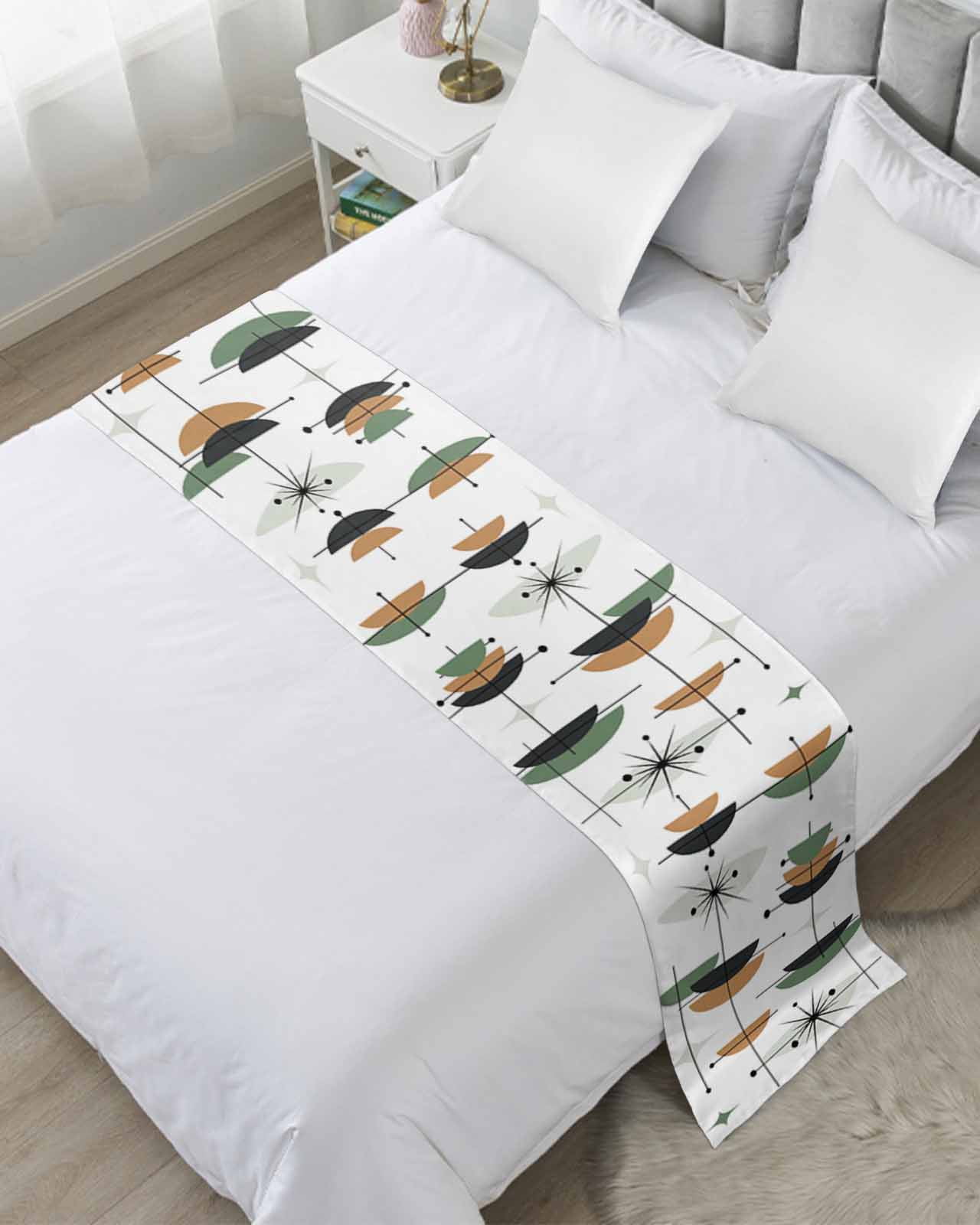 Xipuska Navy Color Block Boho Bed Runners for Twin Size Bed, Decorative ...
