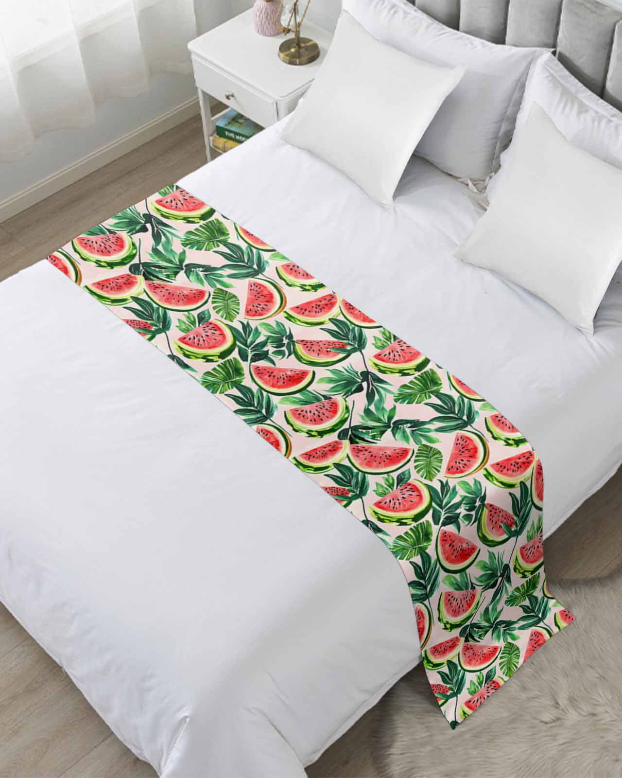 Xipuska Watermelon Bed Runners for Twin Size Bed, Decorative Bed Throws ...