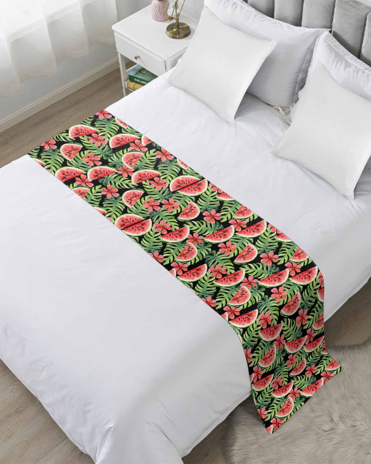 Xipuska Watermelon Bed Runners for Twin Size Bed, Decorative Bed Throws ...