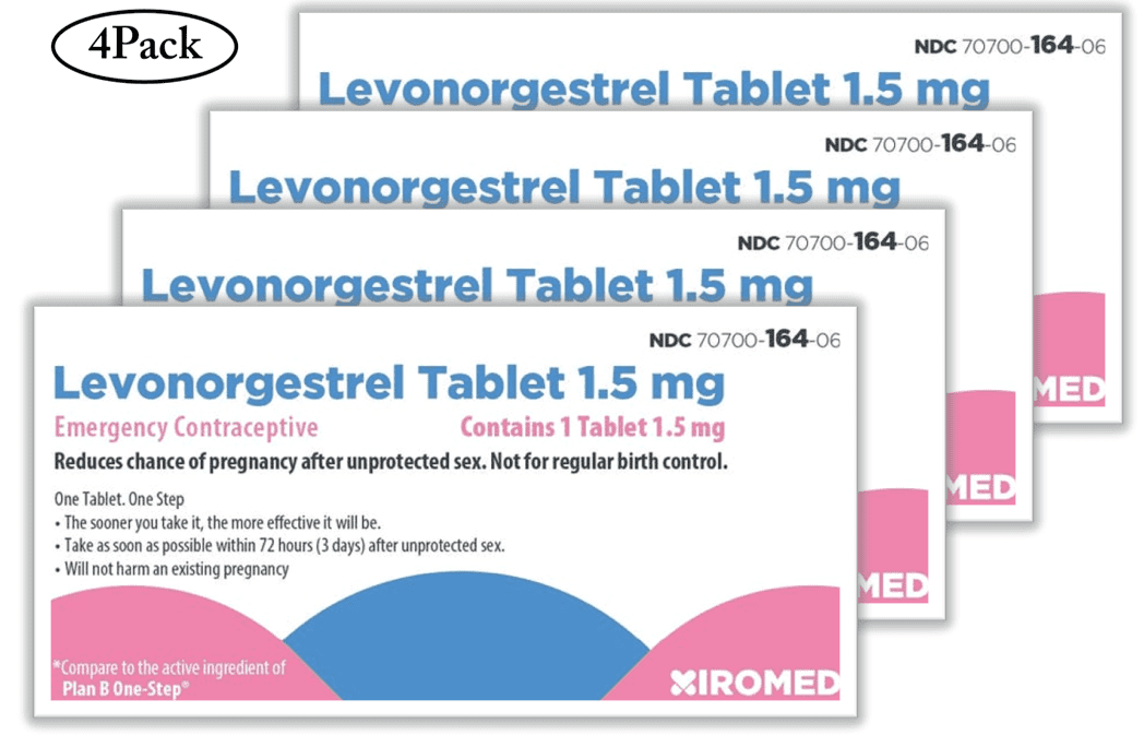 Xiromed Emergency Contraceptive Pill | Compare to Plan B One-step | 1 ...
