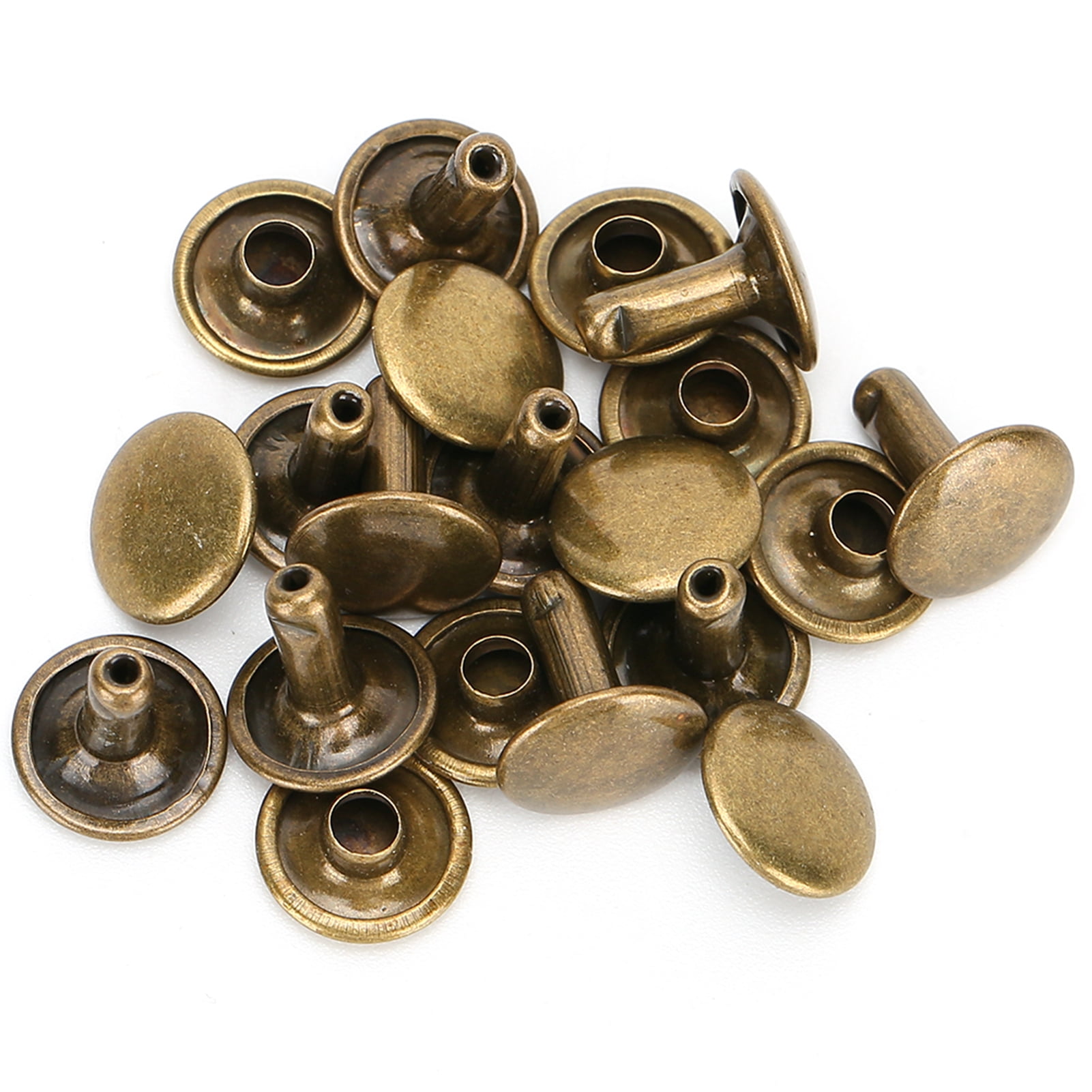 Xirurus 200 Sets Double Cap Rivet Round Stud Nail Iron Jeans Button ...