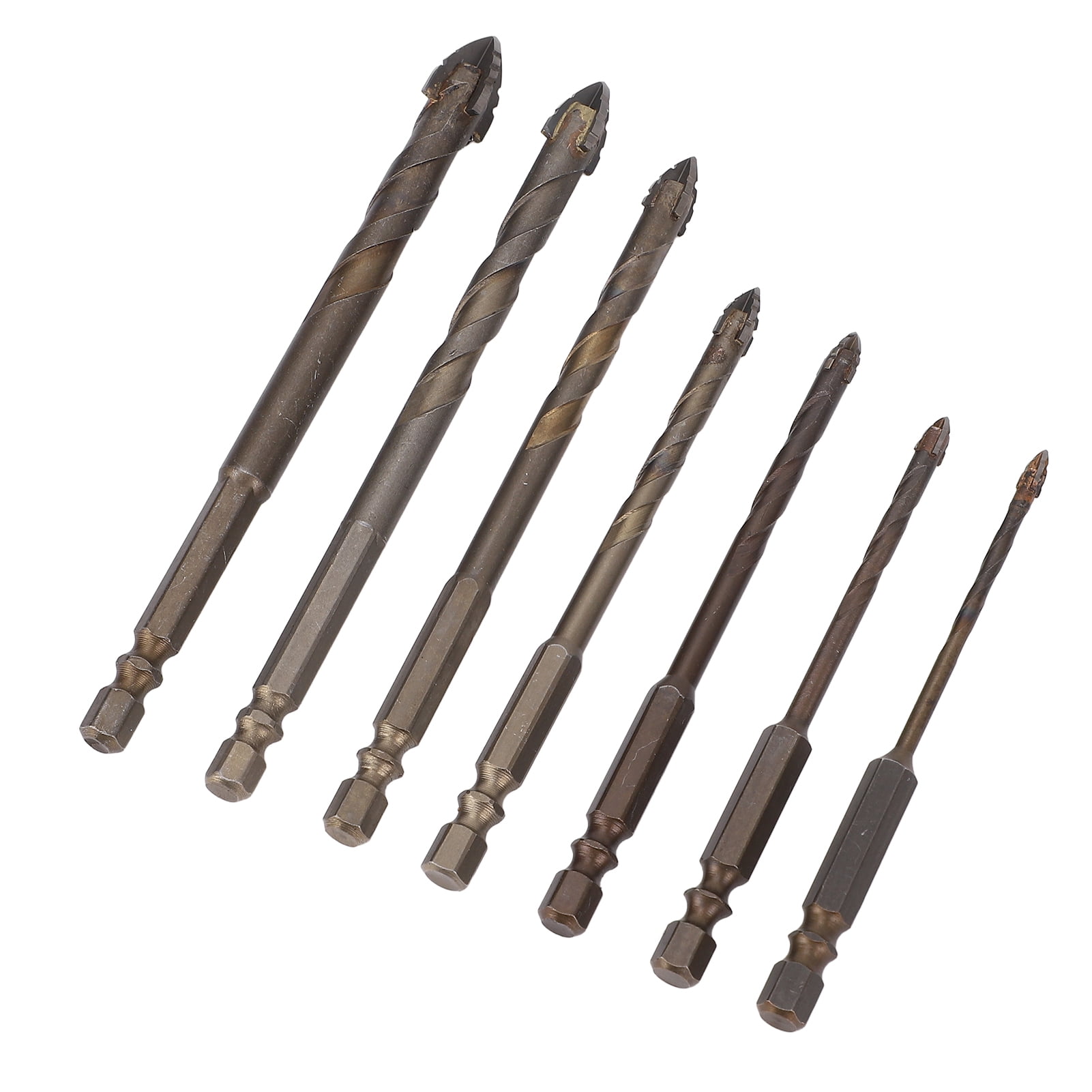 Xirurus 7 Pcs Masonry Drill Bit Set Hex Shank Concrete Drill Bits for ...