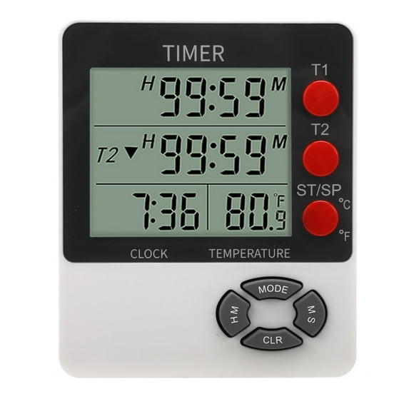 Xirurus Digital Kitchen Timer – Large LED Display, Dual Countdown ...