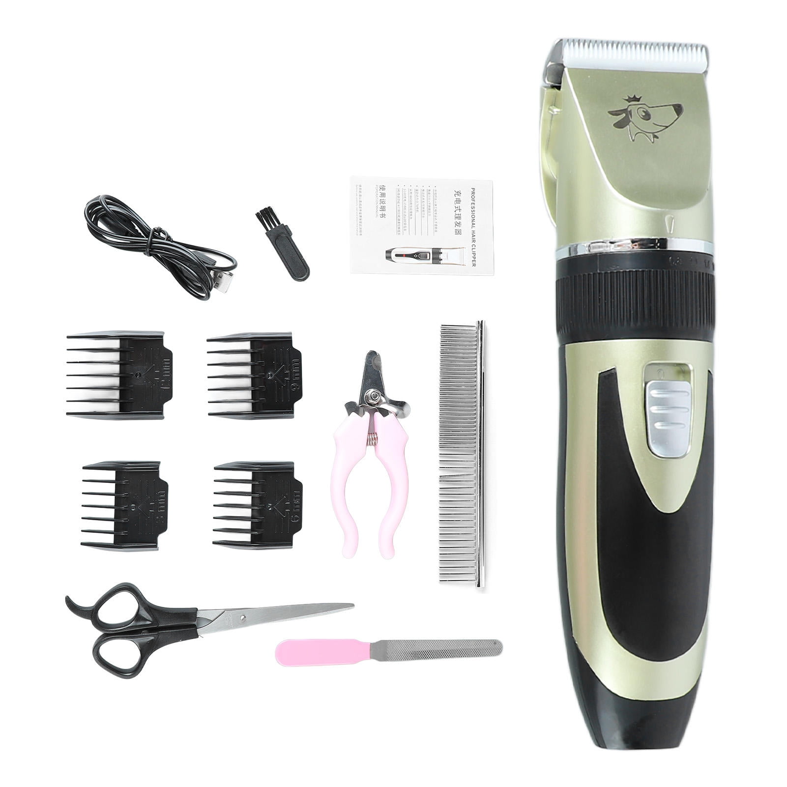 Xirurus Pet Hair Trimmer Set – Rechargeable Low‑Noise Clip‑and‑Shave ...