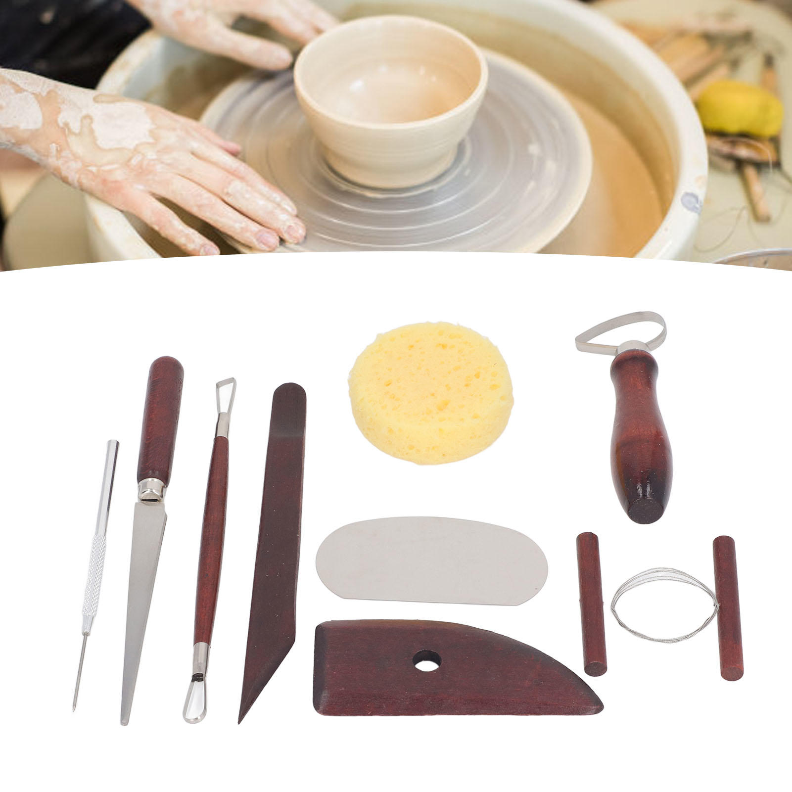 Xirurus Sculpting Tools & Clay Tools Kit - 9 Piece Pottery Tools for ...